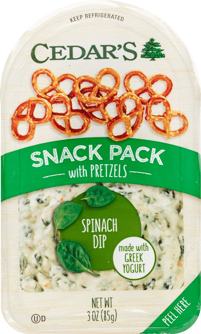 Cedar's Spinach Dip with Pretzels Snack Pack, 3 oz | Central Market ...