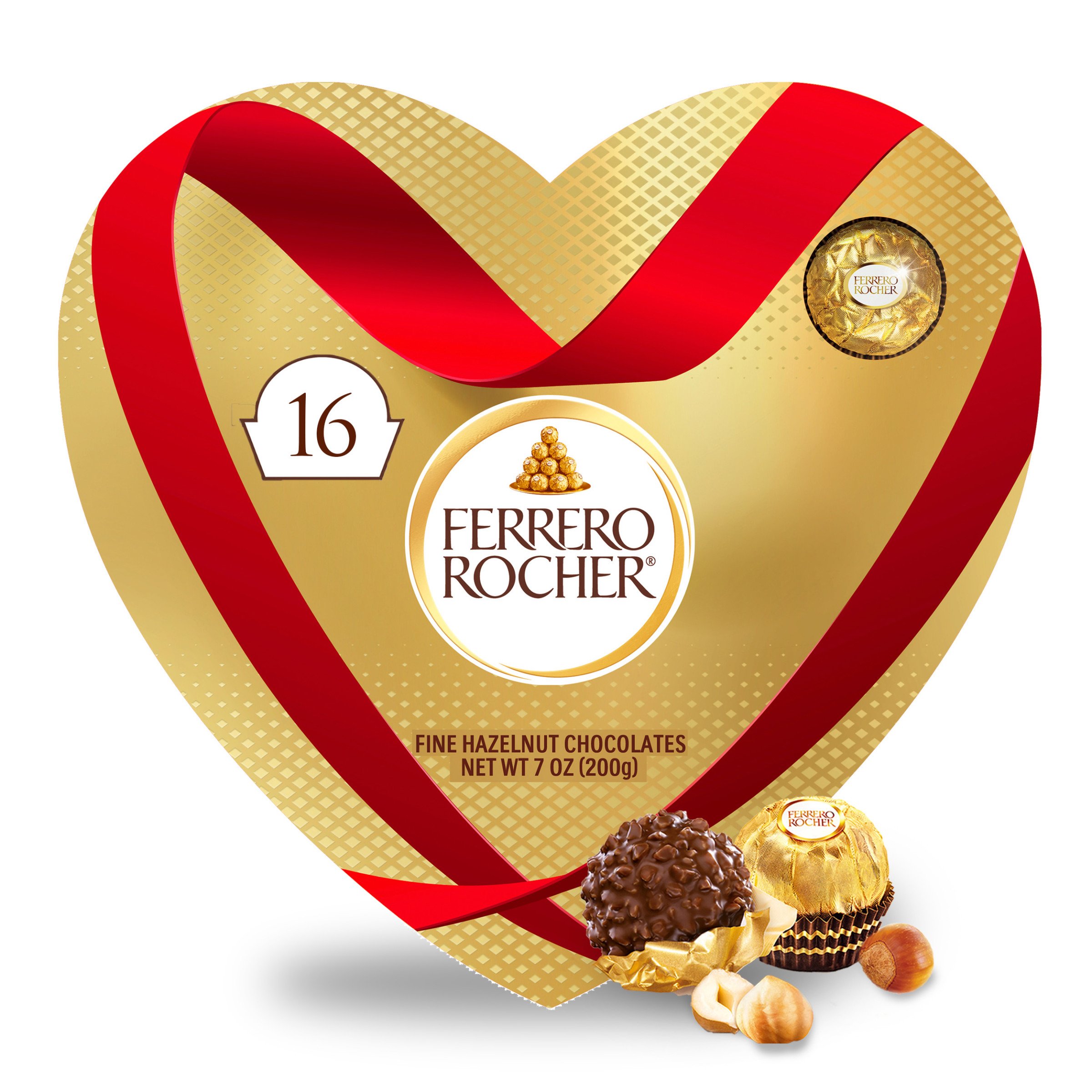 Ferrero Rocher Fine Hazelnut Chocolates Valentine’s Day Heart Gift Box ...