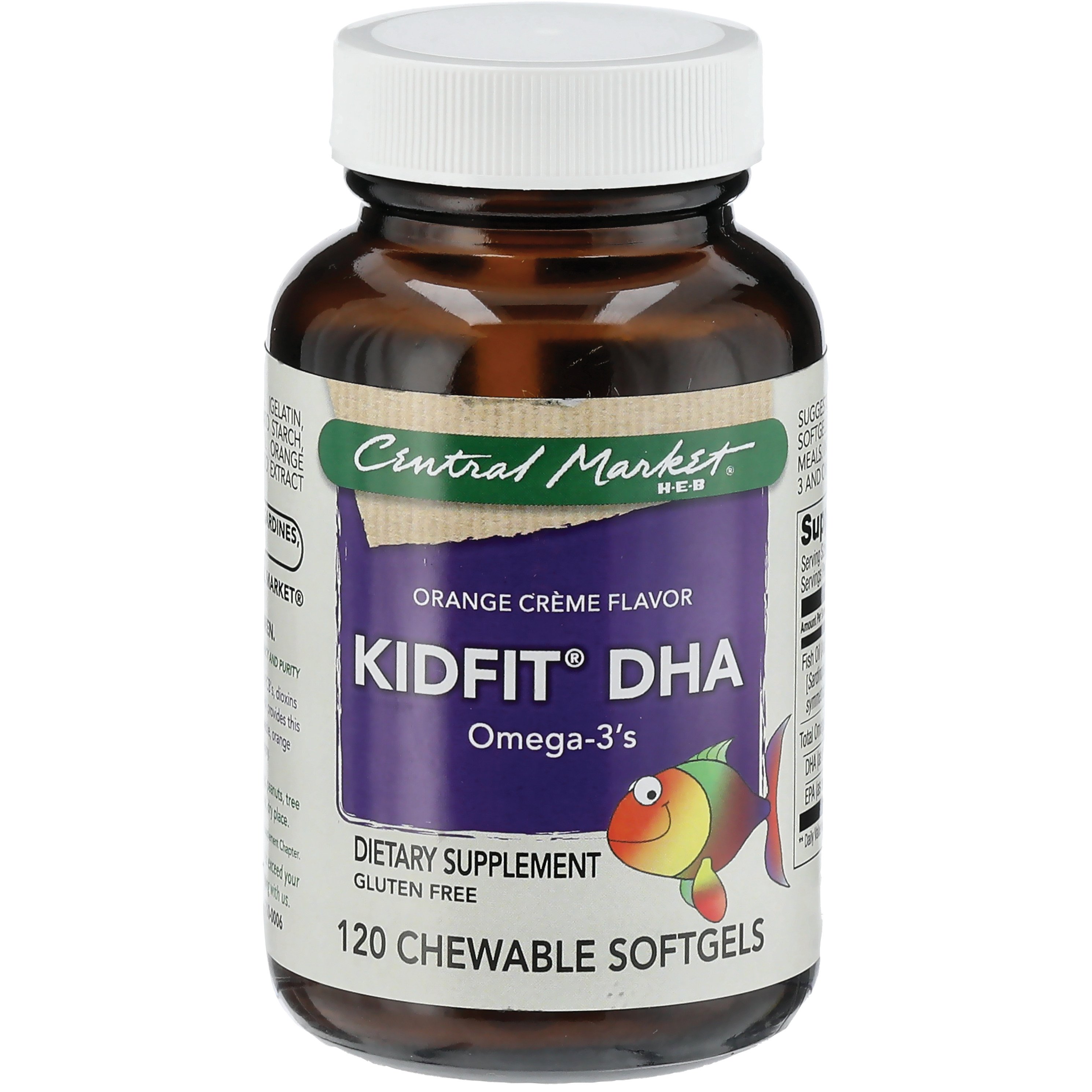 Central Market Kidfit DHA Omega-3's Chewable Softgels - Orange Creme ...