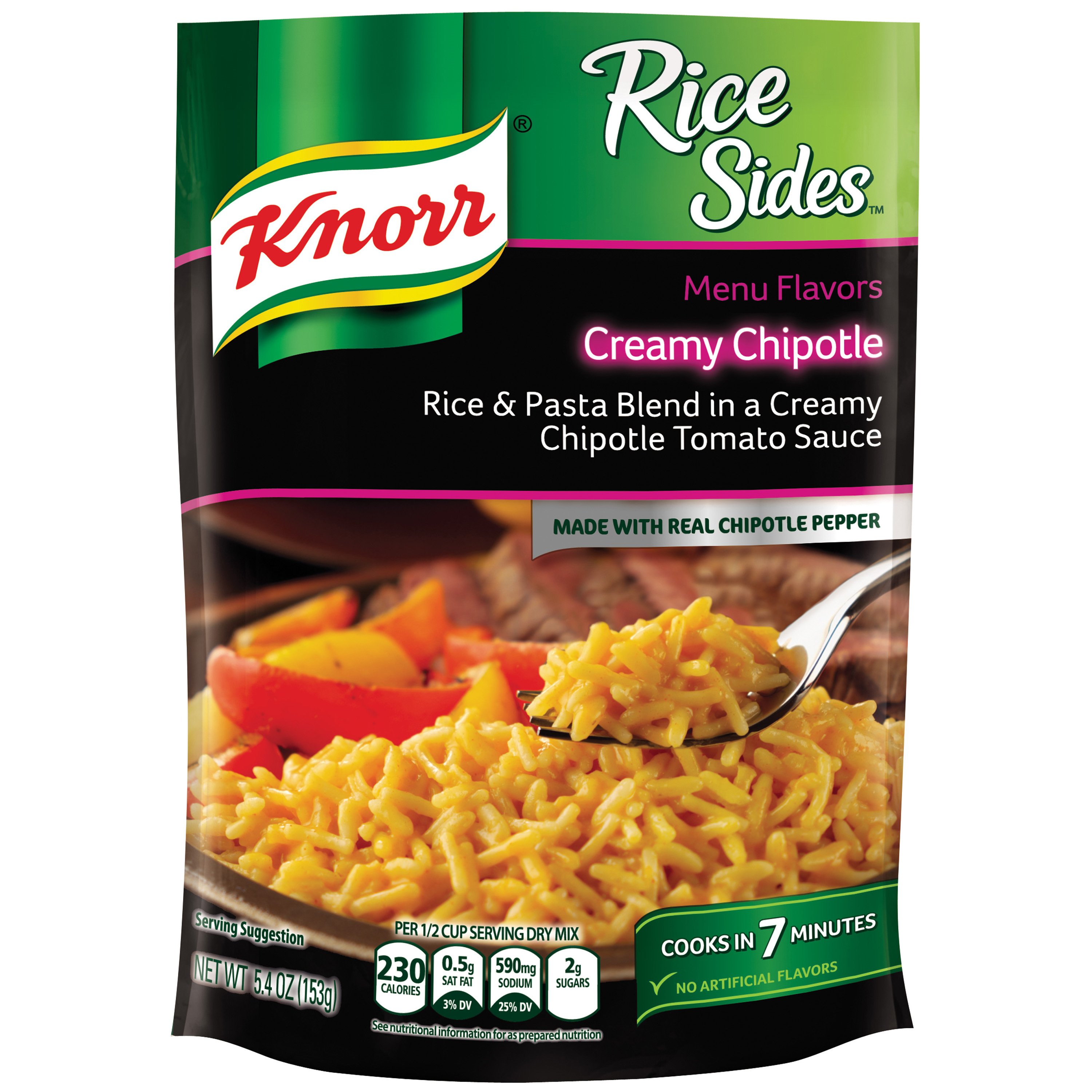 Knorr Rice Sides Rice Side Dish Creamy Chipotle - Shop Pantry meals at ...
