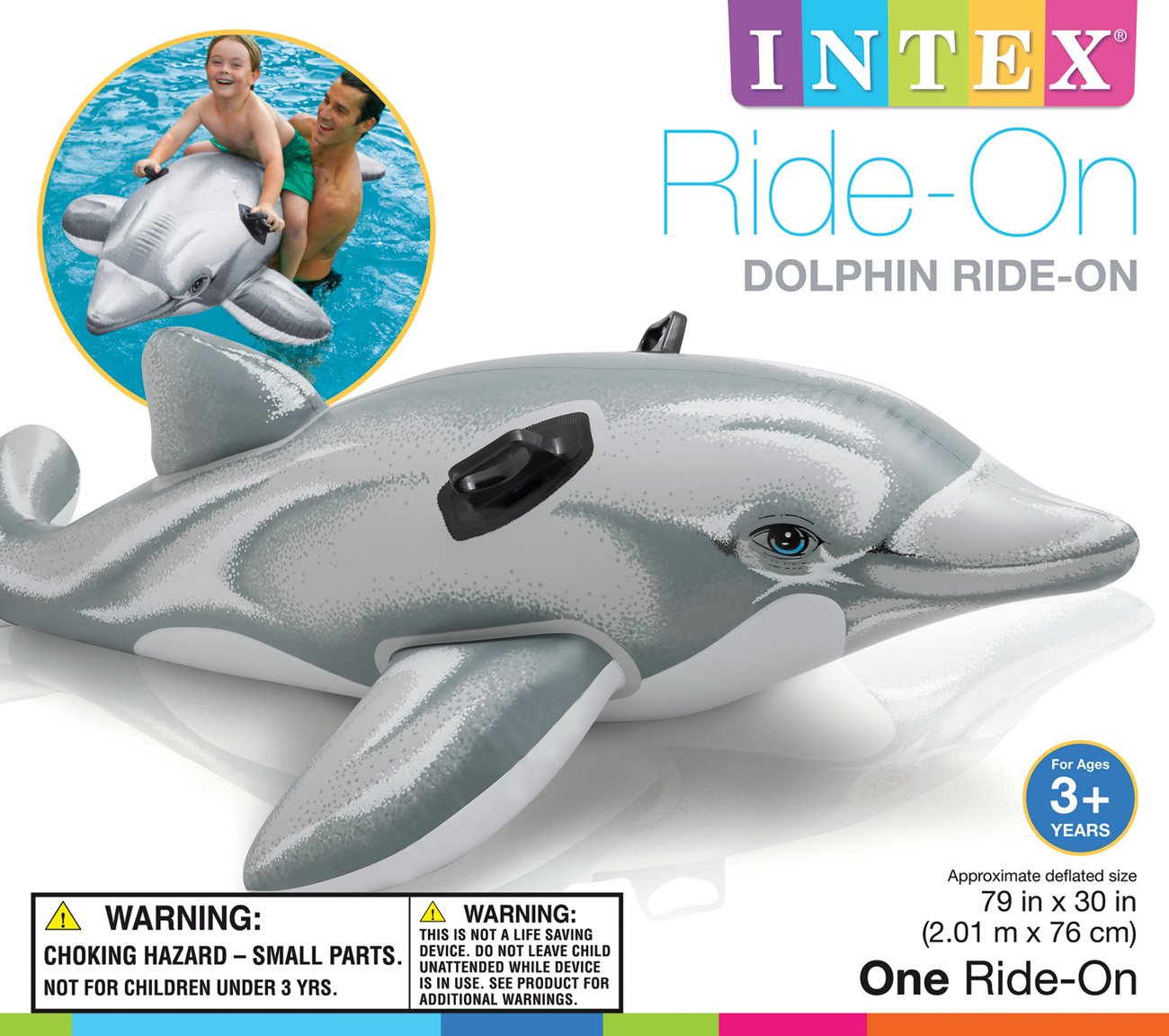 Intex Inflatable Dolphin Ride On Float - Shop Floats at H-E-B