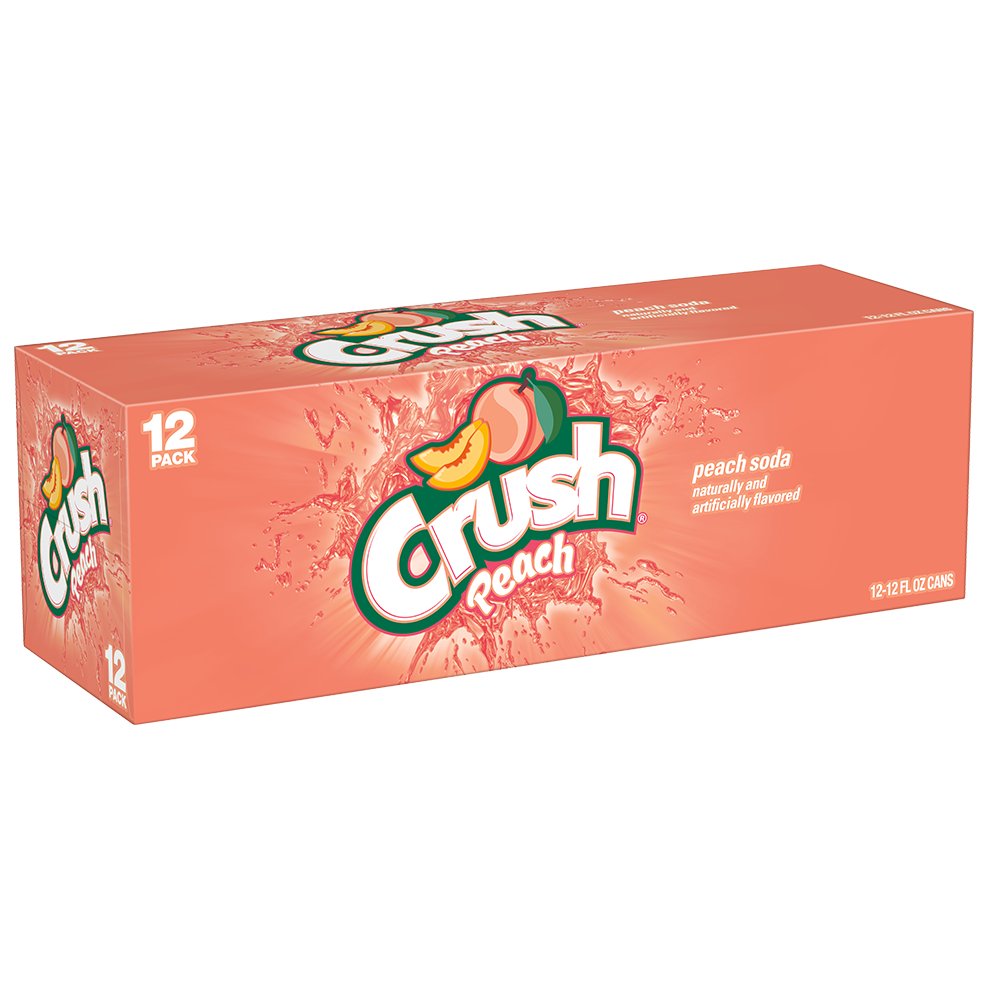 Crush Peach Soda 12 oz Cans - Shop Soda at H-E-B