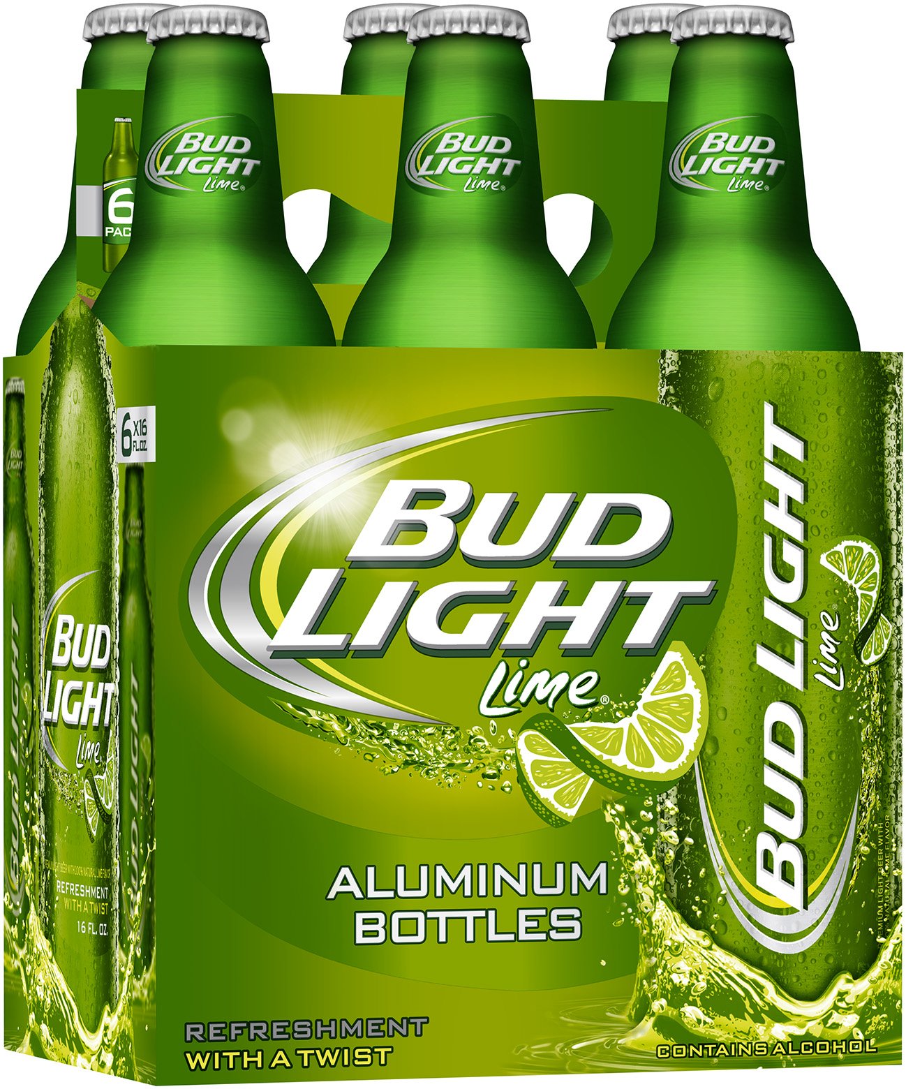 Bud Light Lime Beer 6 PK Aluminum Bottles - Shop Beer at H-E-B