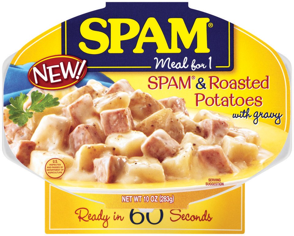Spam Meal For 1 Spam and Roasted Potatoes with Gravy - Shop Pantry ...