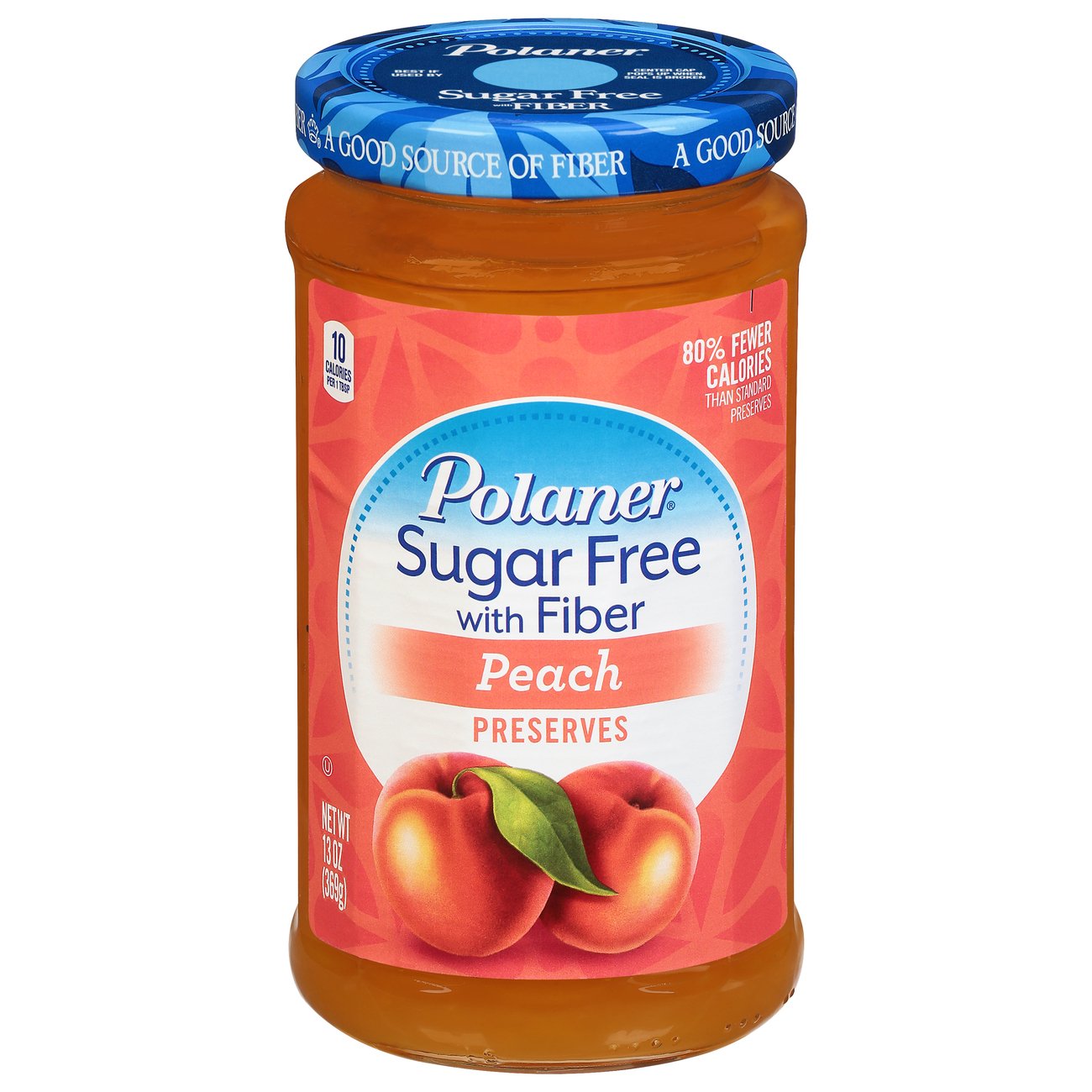 Polaner Sugar Free Peach Preserves with Fiber - Shop Jelly & Jam at H-E-B