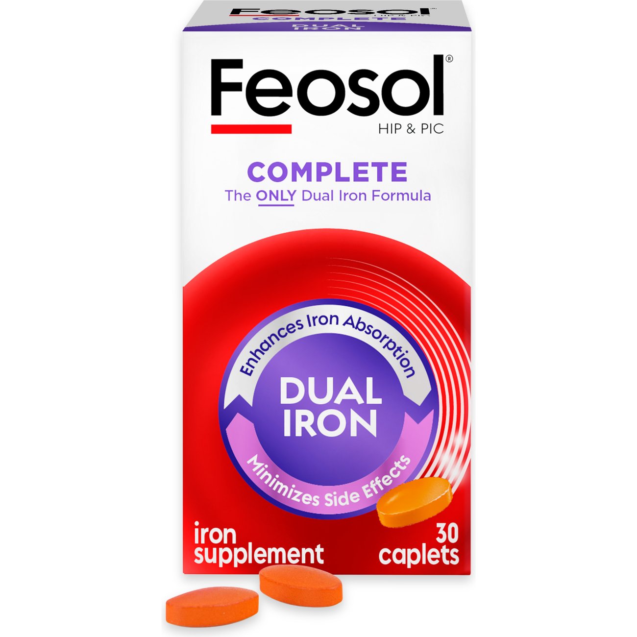 Feosol Complete Bifera Iron Caplets - Shop Minerals at H-E-B
