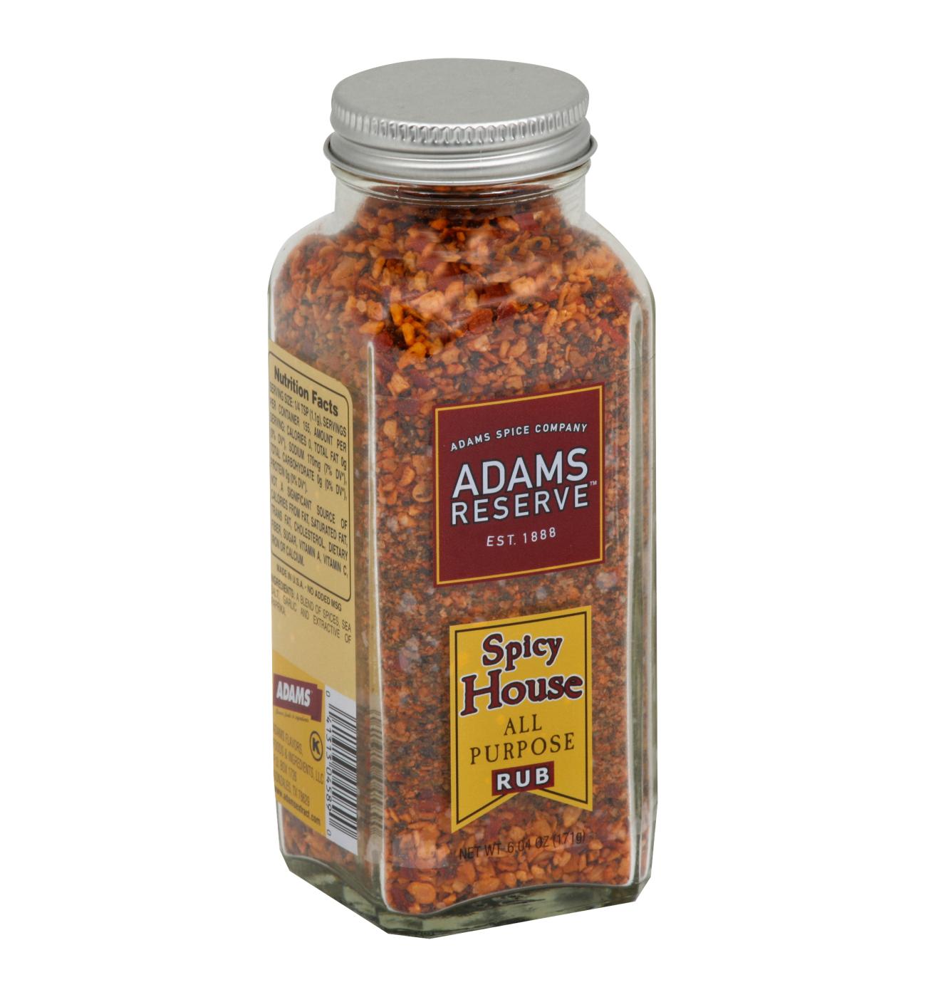 Adams Reserve Spicy House All Purpose Rub - Shop Spice mixes at H-E-B