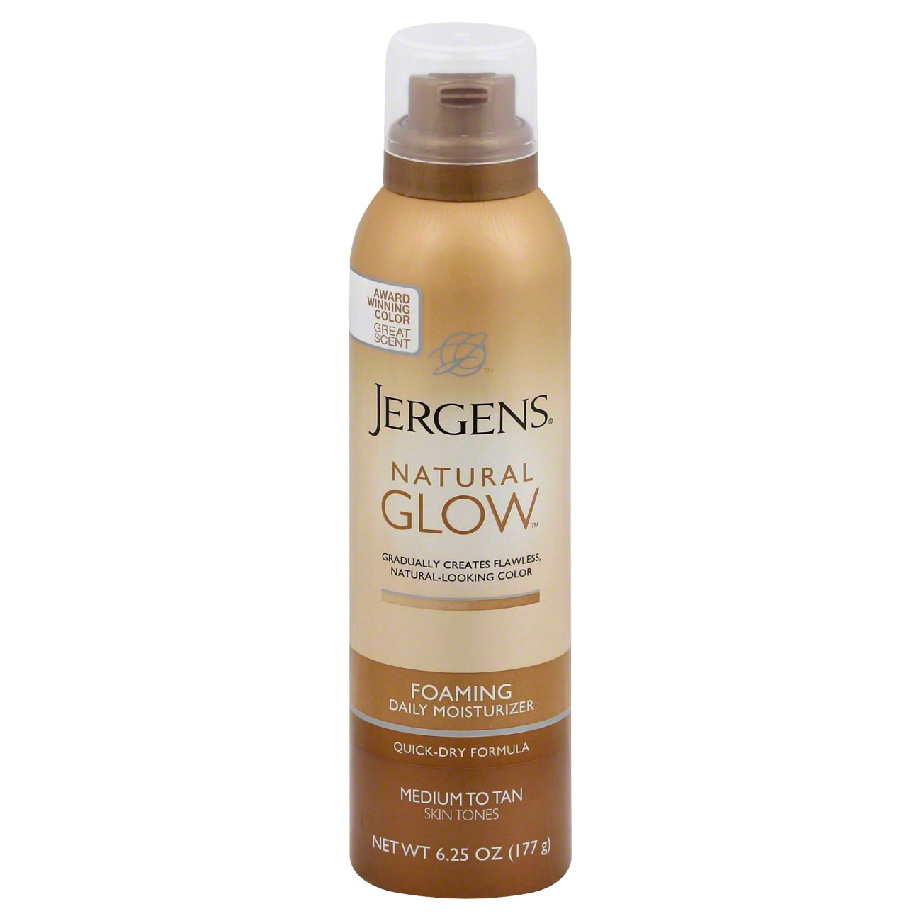 Jergens Natural Glow Medium To Tan Skin Tones Foaming Daily Moisturizer ...