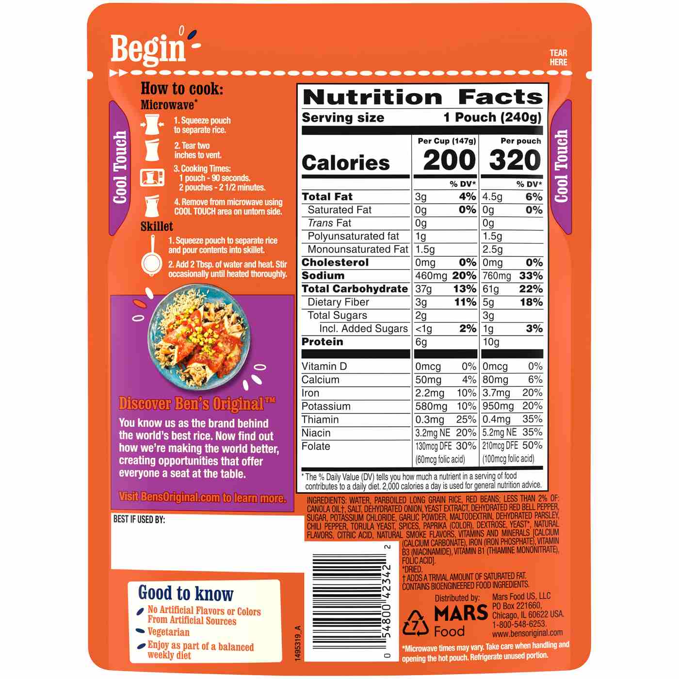 Ben's Original Ready Rice Red Beans & Rice - Shop Rice & grains at H-E-B