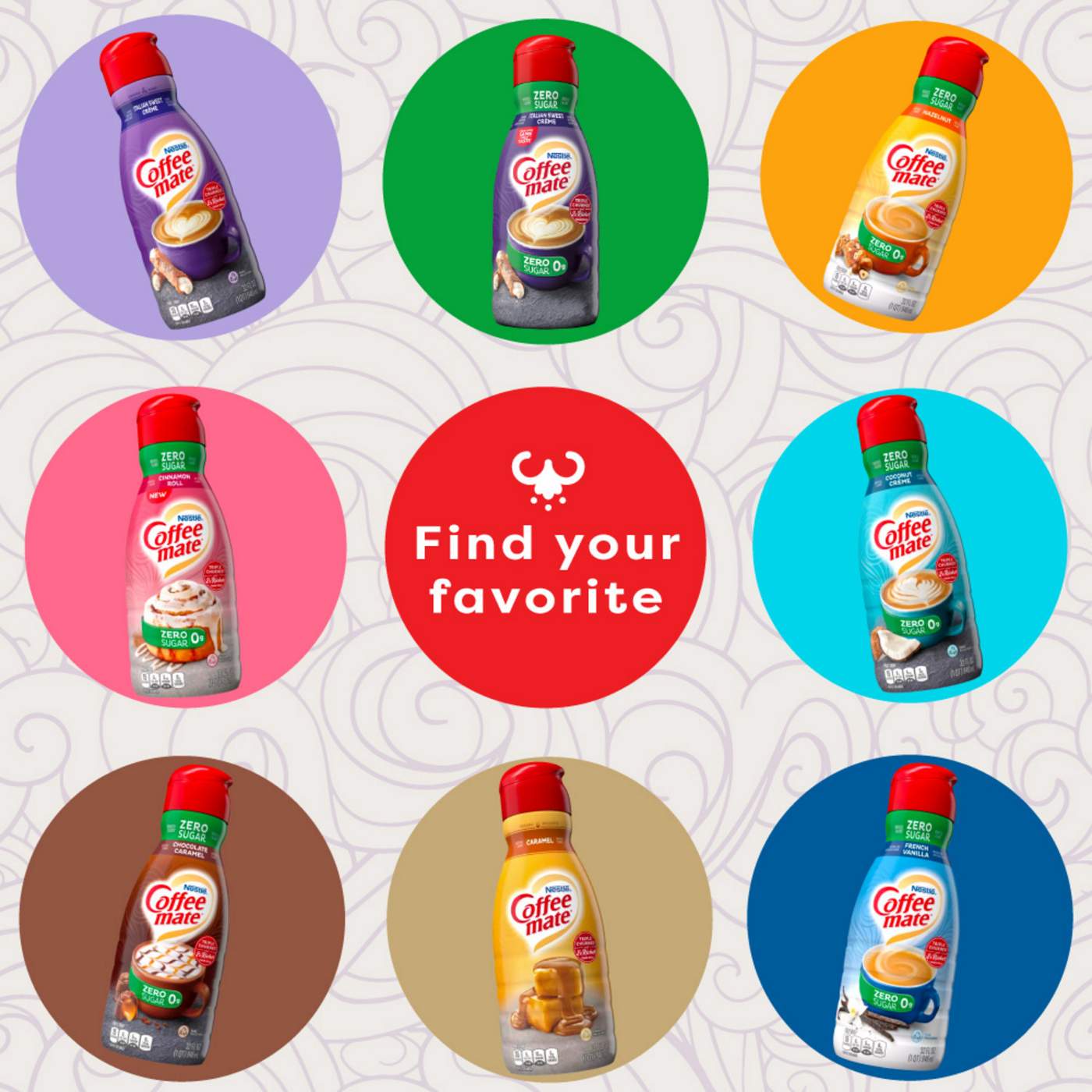 Nestle Coffee Mate Zero Sugar Coffee Creamer - Italian Sweet Creme ...