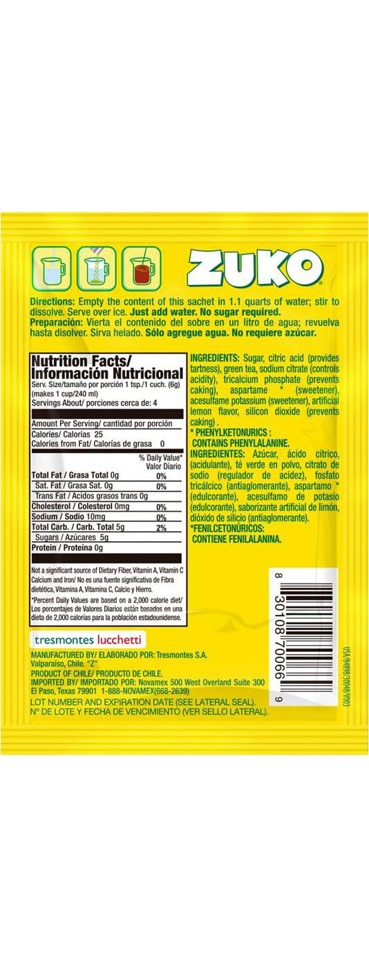 Zuko Iced Green Tea Mix - Shop Tea at H-E-B