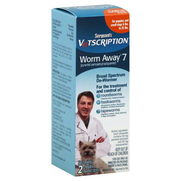 Sergeant's Vetscription Worm Away 7 Chewable Flavored Tablets - Shop ...