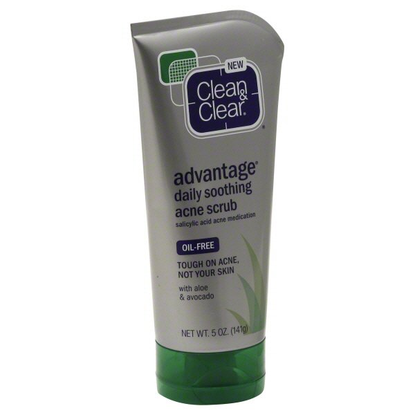 Clean & Clear Advantage Daily Soothing Acne Scrub - Shop Facial ...