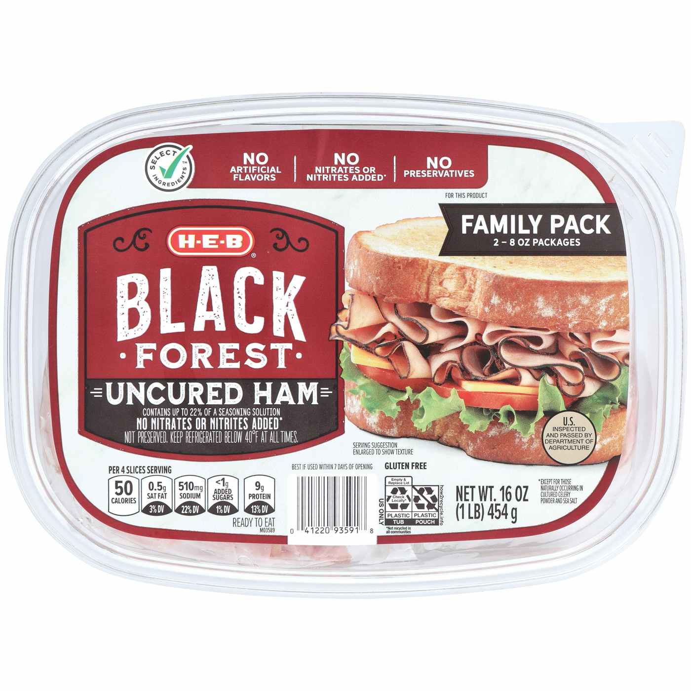 H-E-B Black Forest Ham Lunch Meat - Family Pack - Shop Meat at H-E-B