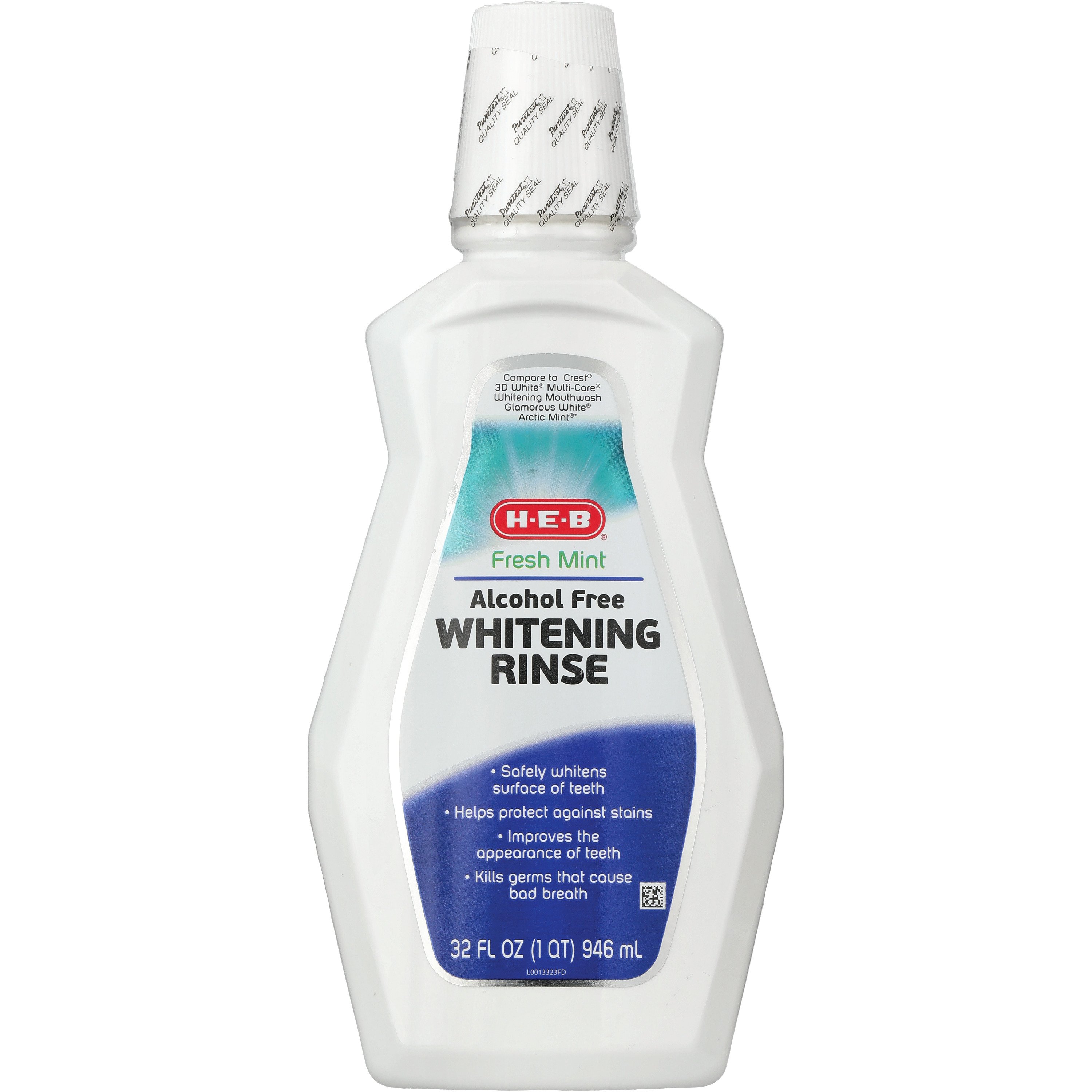 H-E-B Alcohol Free Whitening Oral Rinse - Fresh Mint - Shop Mouthwash ...