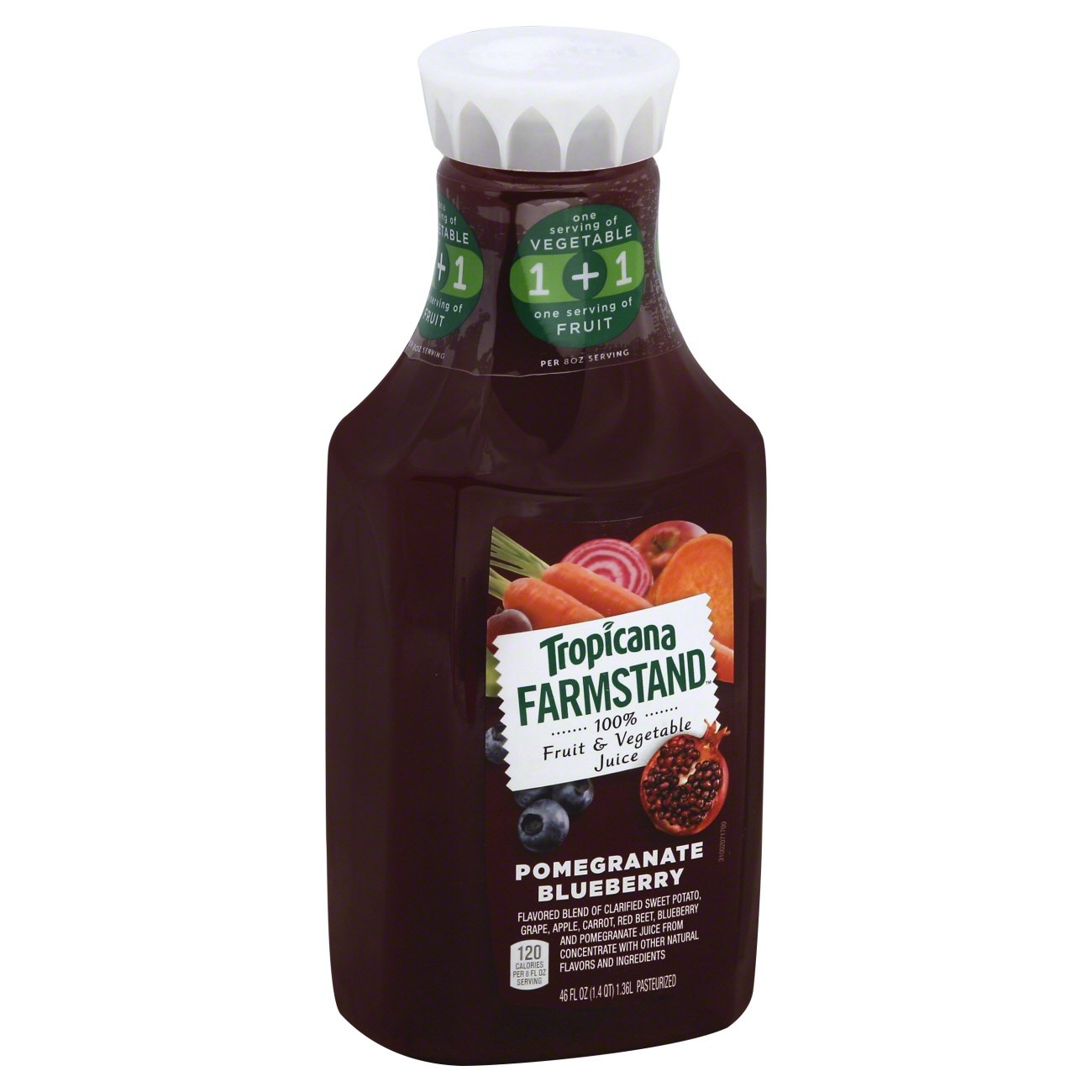 Tropicana Farmstand Pomegranate Blueberry 100% Fruit and Vegetable ...