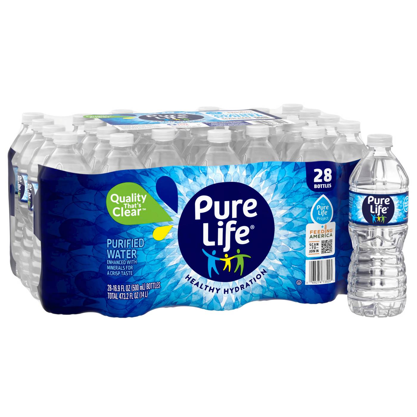 Pure Life Purified Water 28 pk Bottles - Shop Water at H-E-B