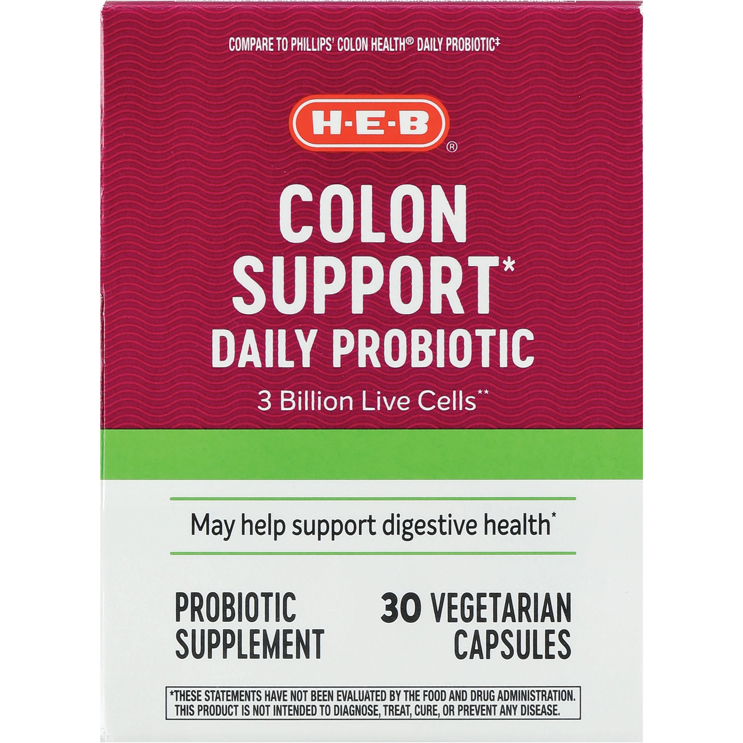 H-E-B Colon Support Daily Probiotic Capsules - Shop Diet & fitness at H-E-B