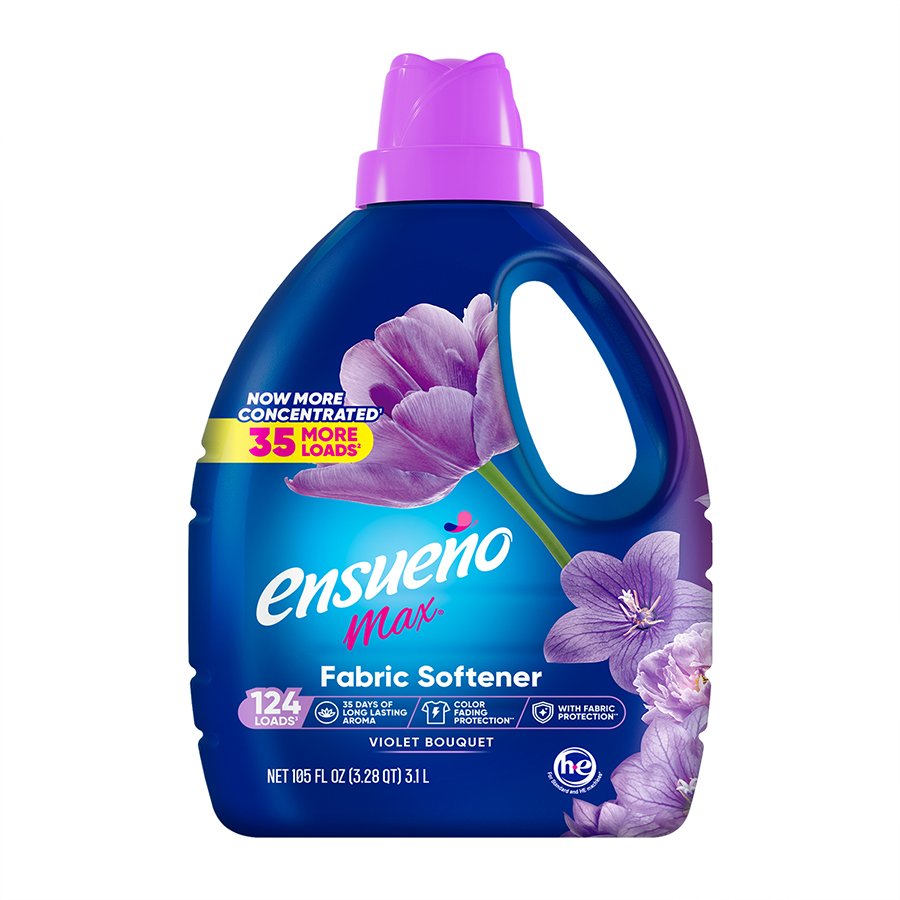 Ensueno Max Liquid Fabric Softener - Violet Bouquet, 124 Loads, 105 oz ...