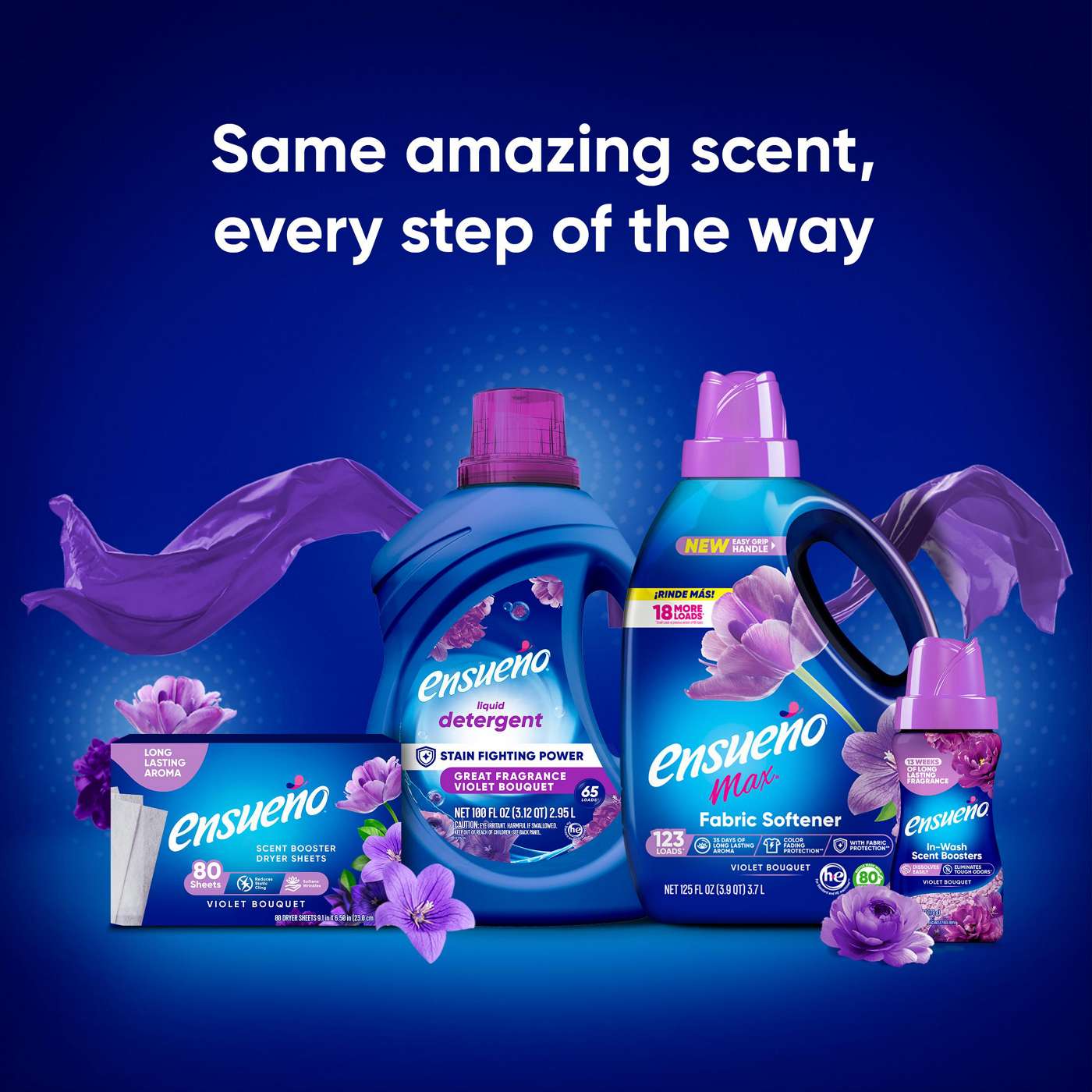 Ensueno Max Liquid Fabric Softener - Violet Bouquet, 124 Loads - Shop ...
