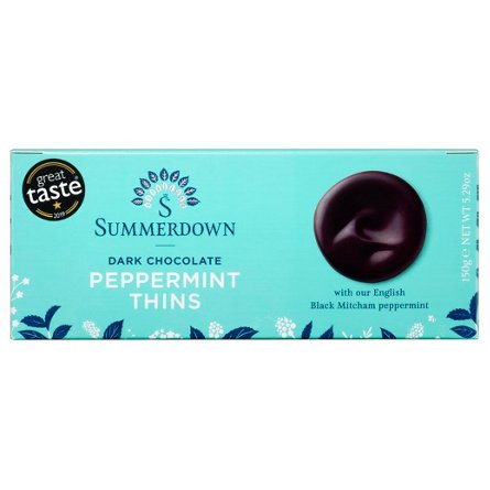 Summerdown Dark Chocolate Peppermint Thins, 150 g | Central Market ...