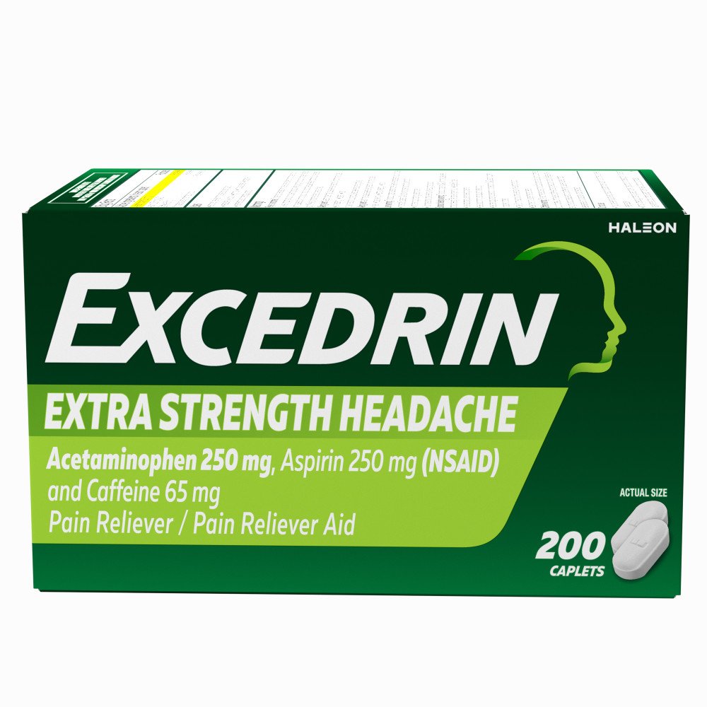 Excedrin Extra Strength Pain Relief 200 mg Caplets - Shop Pain ...