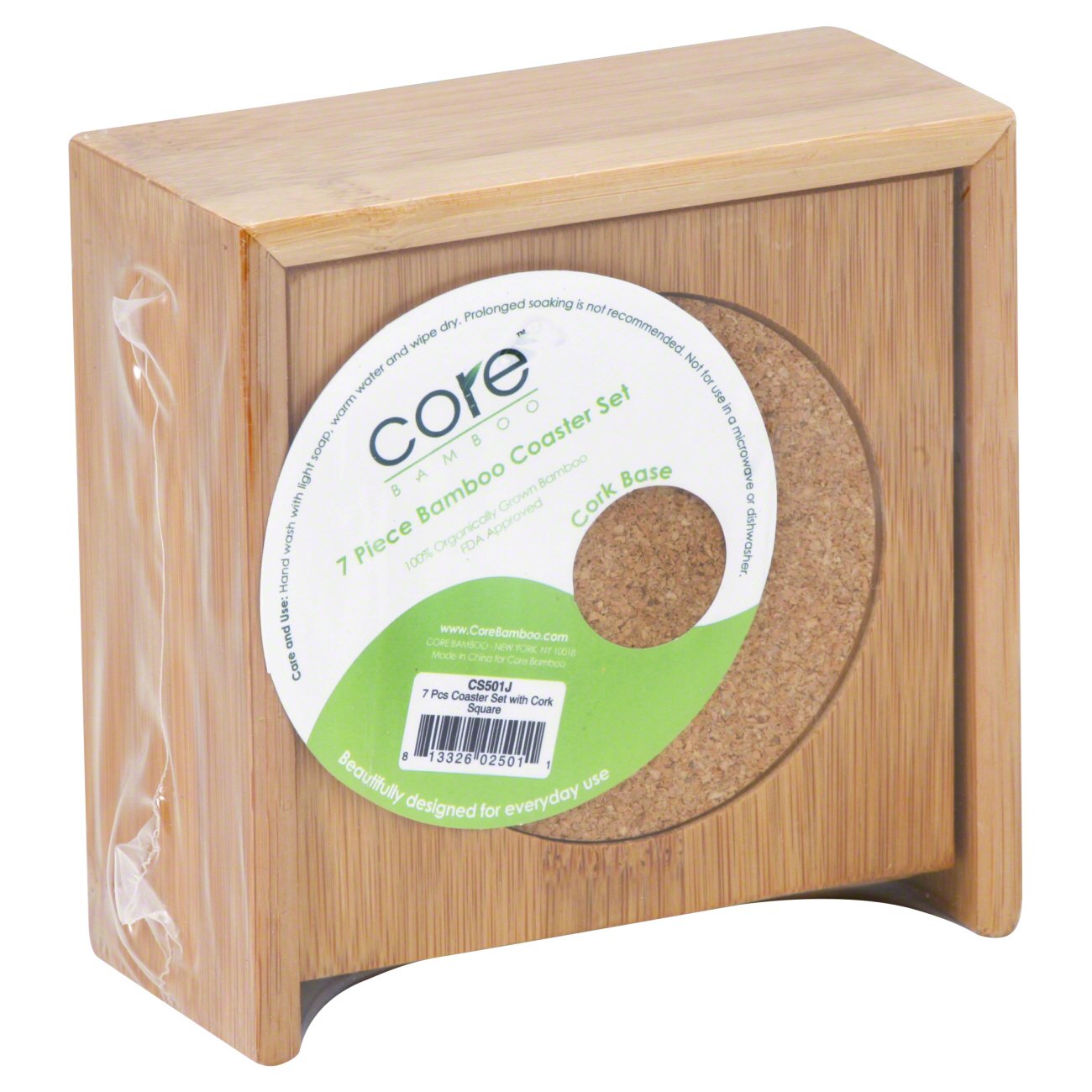 Core 7 Piece Bamboo Coaster Set - Shop Serving dishes at H-E-B