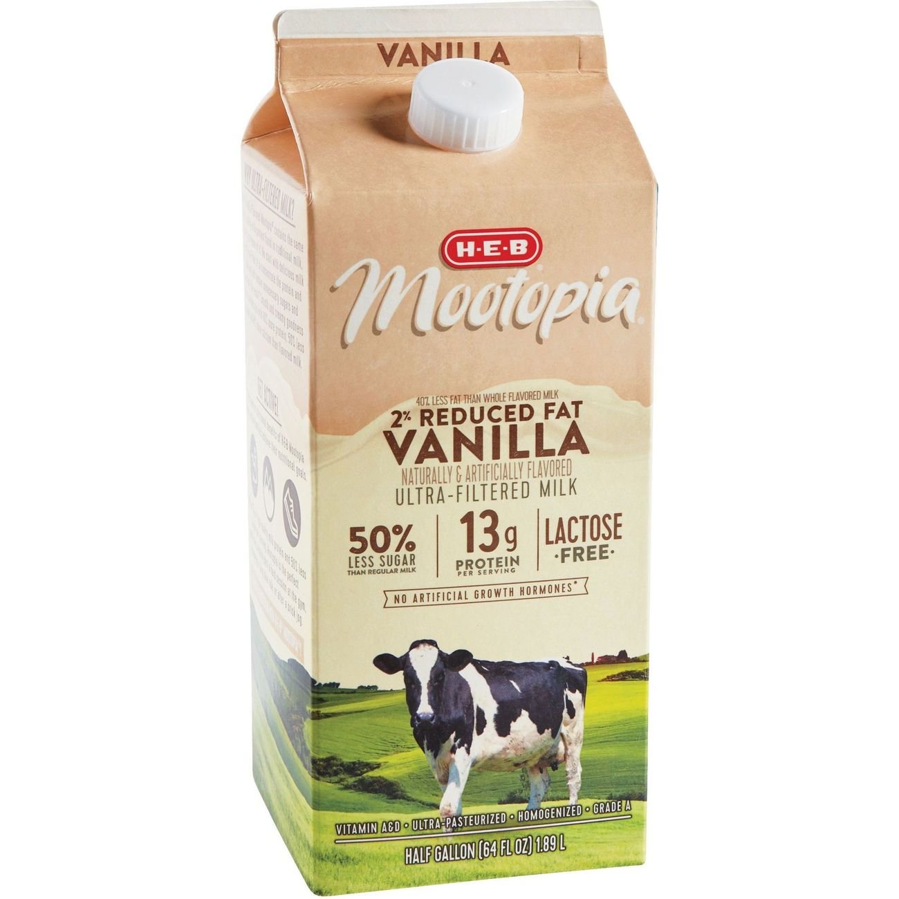 H-E-B MooTopia Lactose Free Vanilla 2% Reduced Fat Milk - Shop Milk at ...