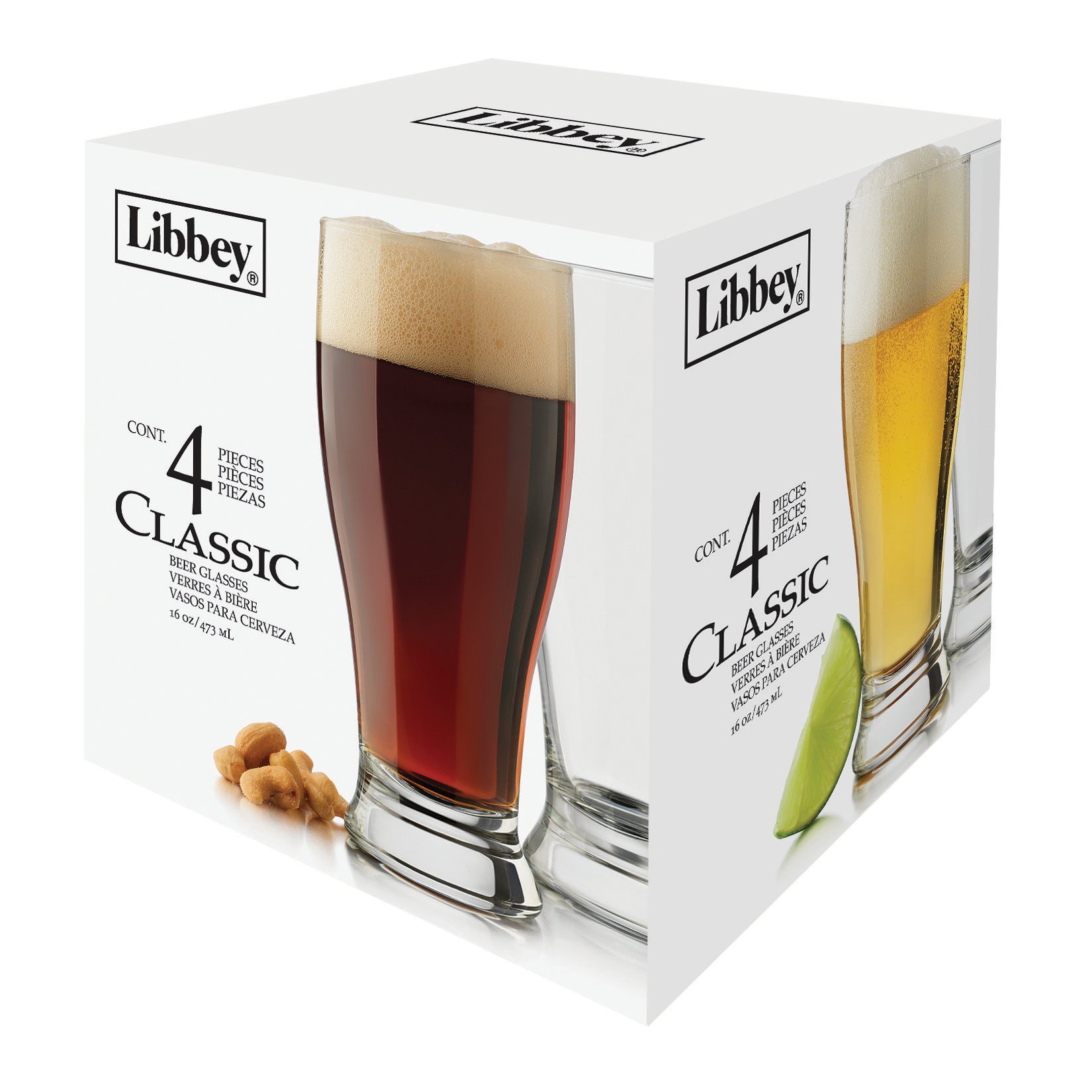 Libbey Classic Beer Glass Set Of 4 - Shop Glasses & mugs at H-E-B