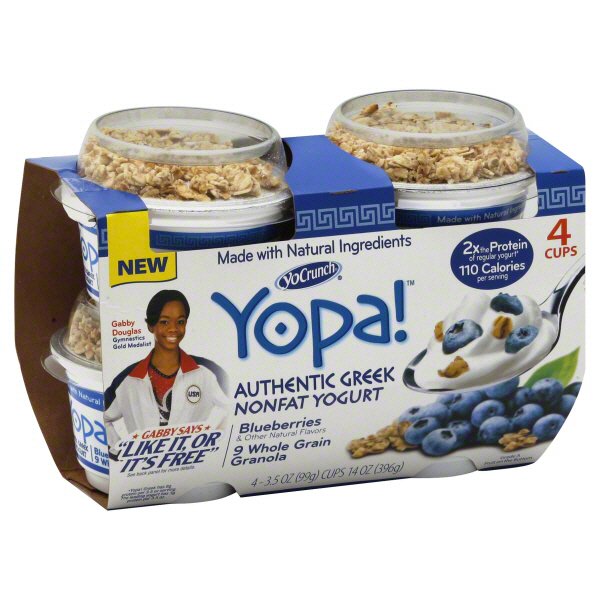 YoCrunch Yopa! Authentic Greek Nonfat Blueberries Yogurt - Shop Yogurt ...