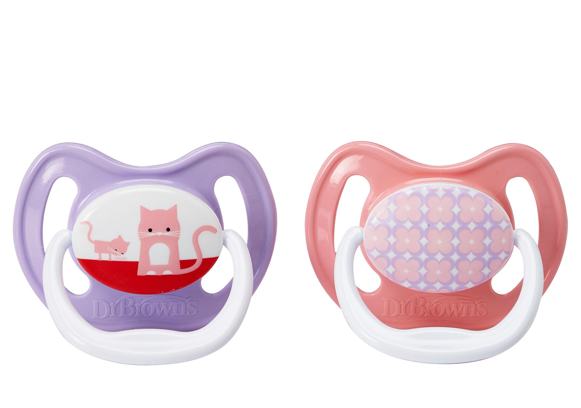 Dr. Brown's PreVent Unique Pacifier Stage 2 (6-12 Months), Assorted ...