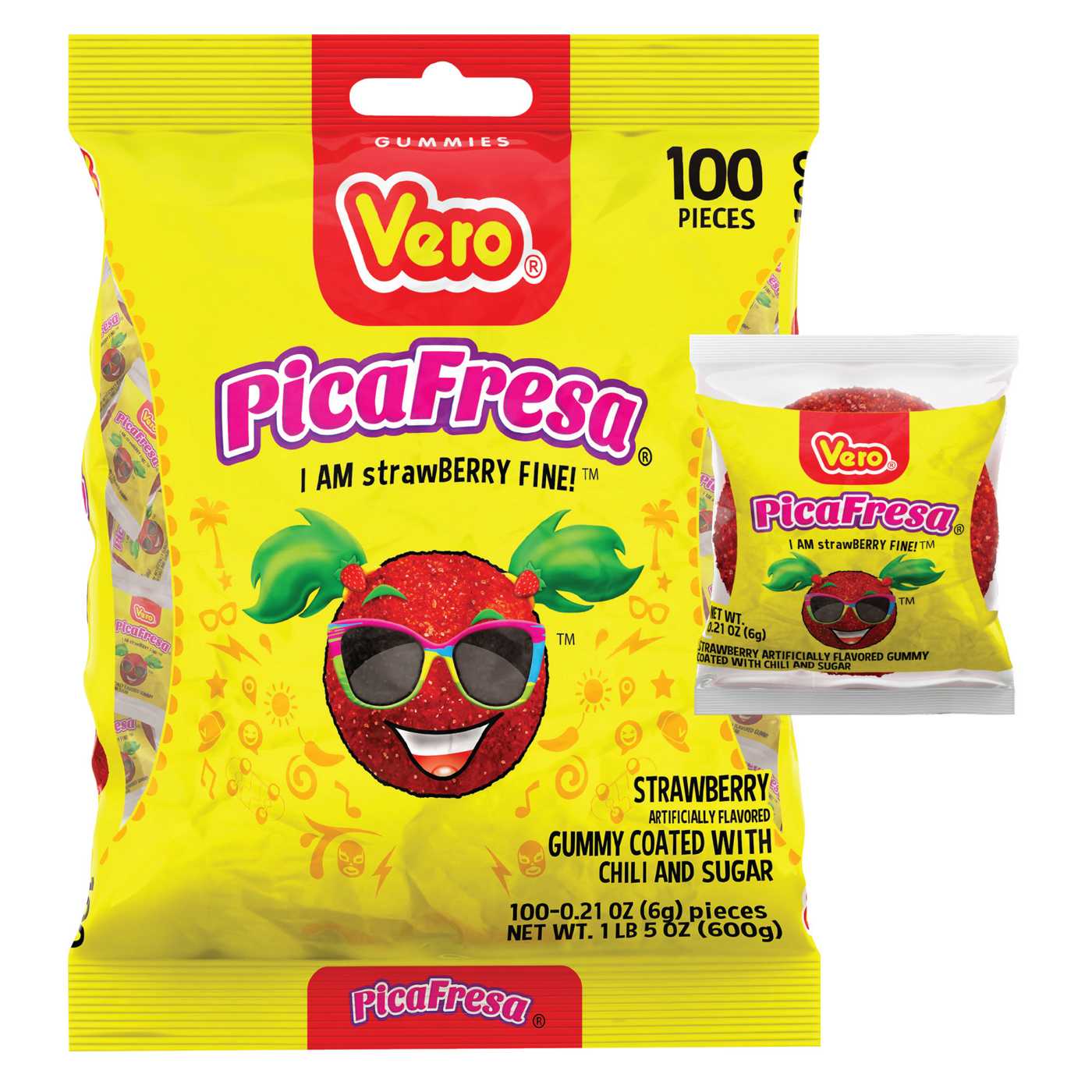 Vero Picafresa Strawberry Chewy Candy - Shop Candy at H-E-B