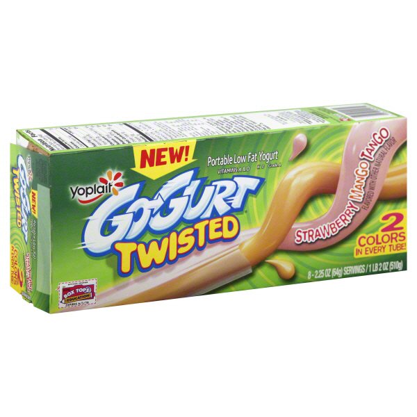Yoplait GoGurt Low Fat Twisted Portable Strawberry Mango Tango Yogurt - Shop Yogurt at H-E-B