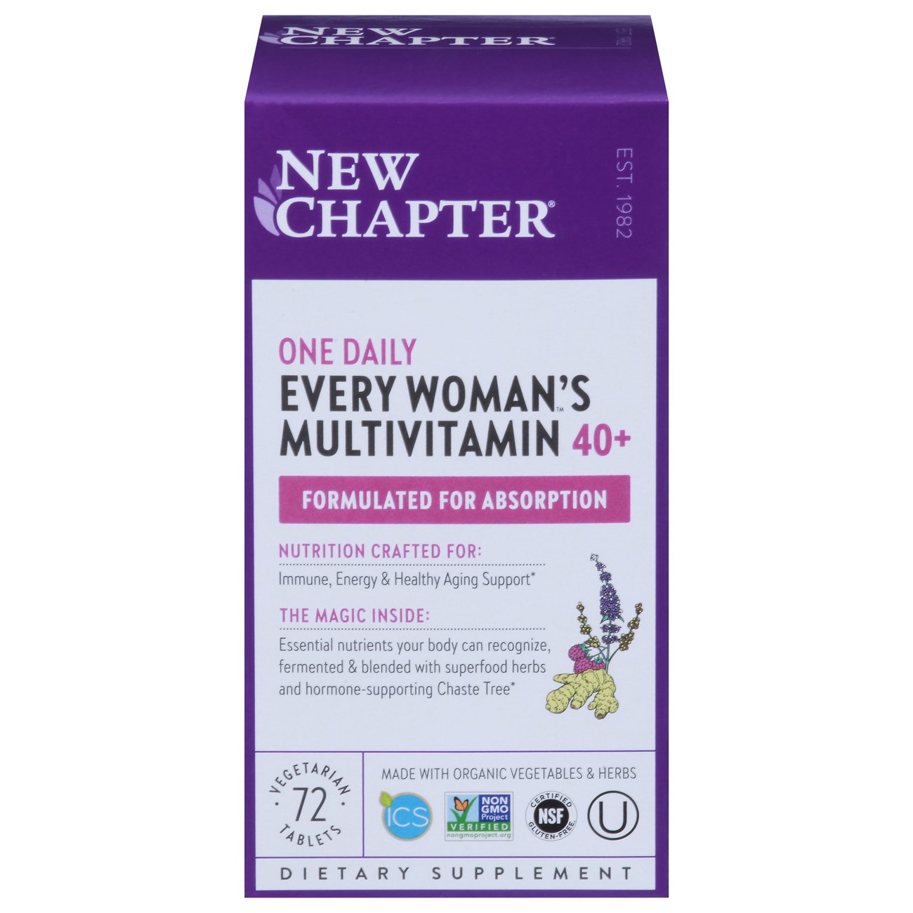 New Chapter One Daily Every Woman's Multivitamin 40+ Tablets, 72 ct ...