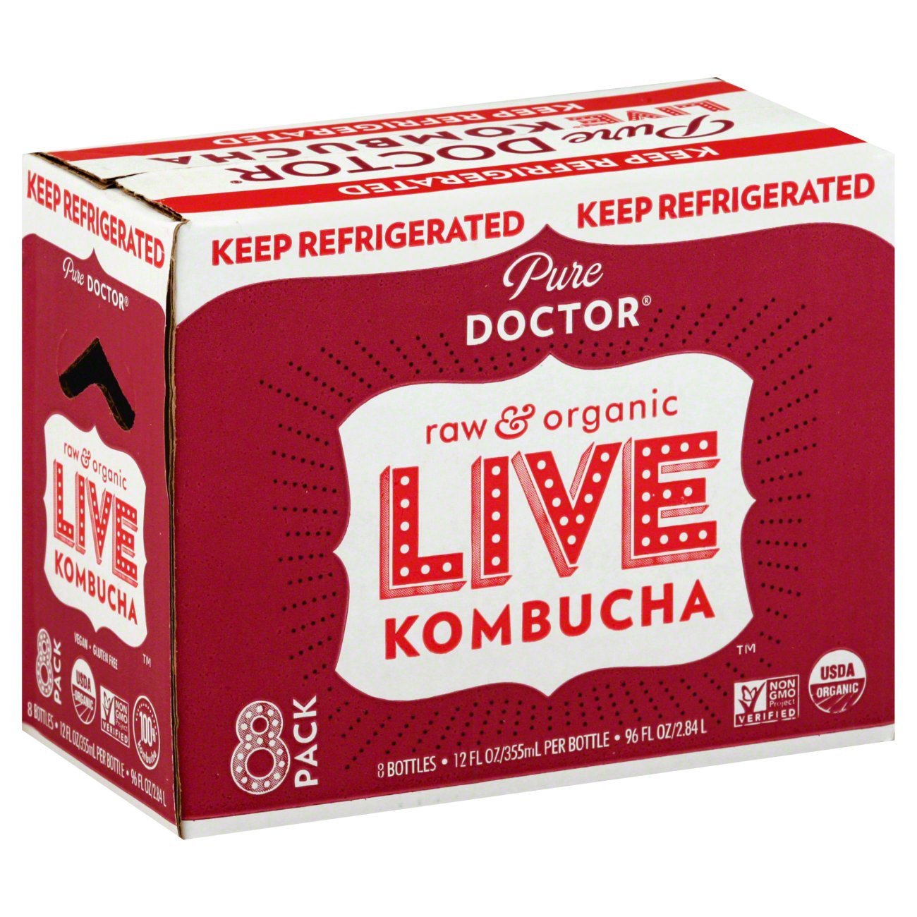 Live Soda Raw & Organic Pure Doctor Kombucha Soda 12 oz Bottles - Shop ...