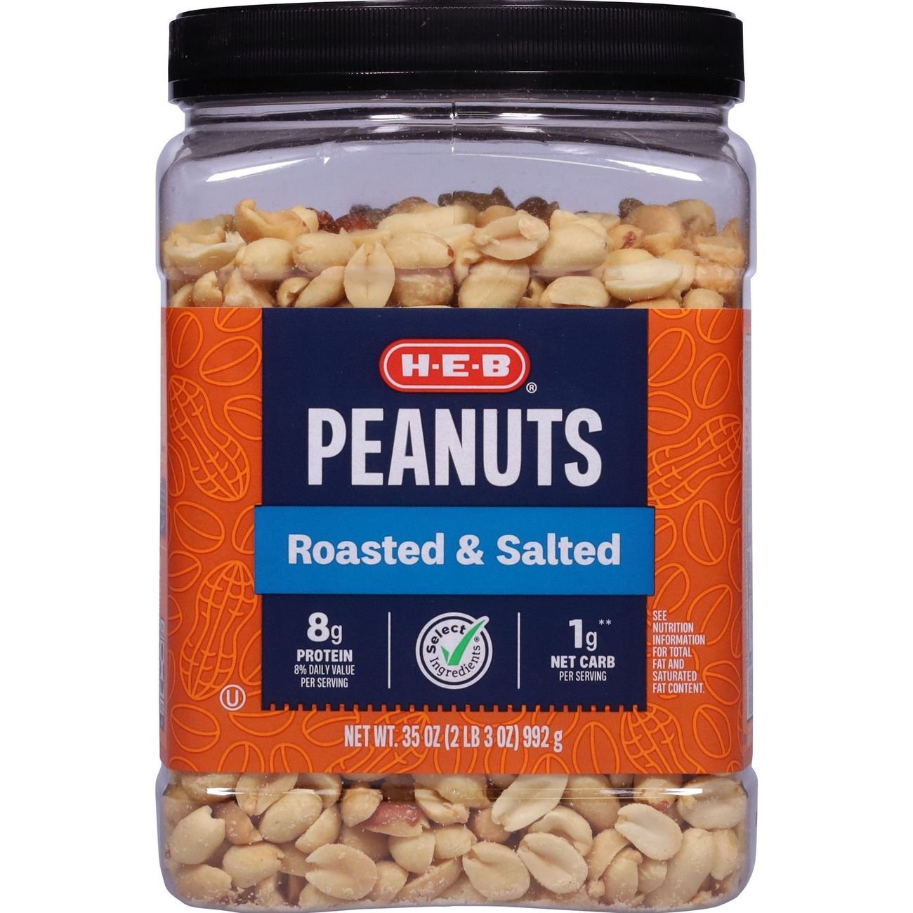 H-E-B Salted Roasted Peanuts - Shop Nuts & seeds at H-E-B