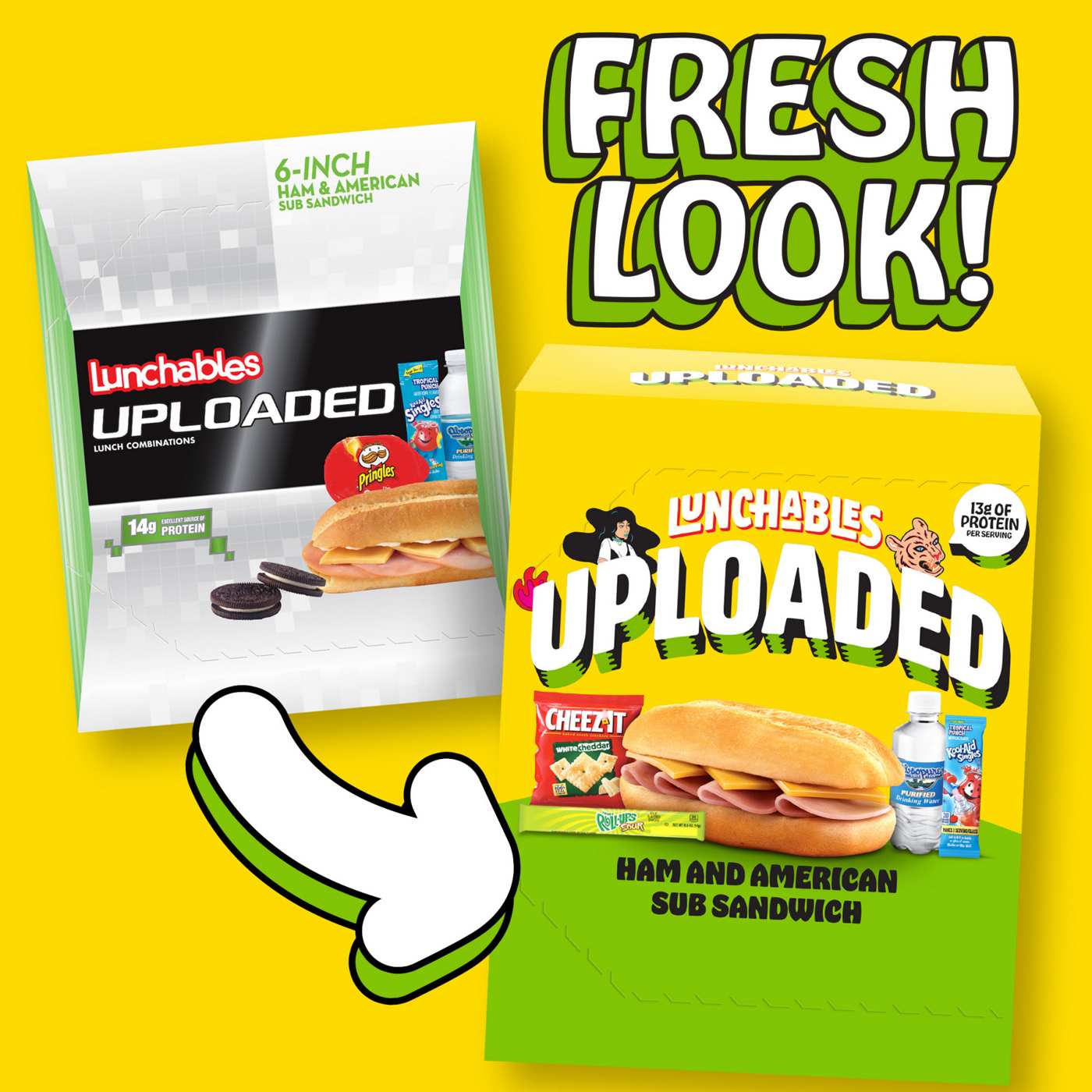 Lunchables Uploaded Sub Meal Kit, White Cheddar Cheez-It, Fruit Roll Up ...