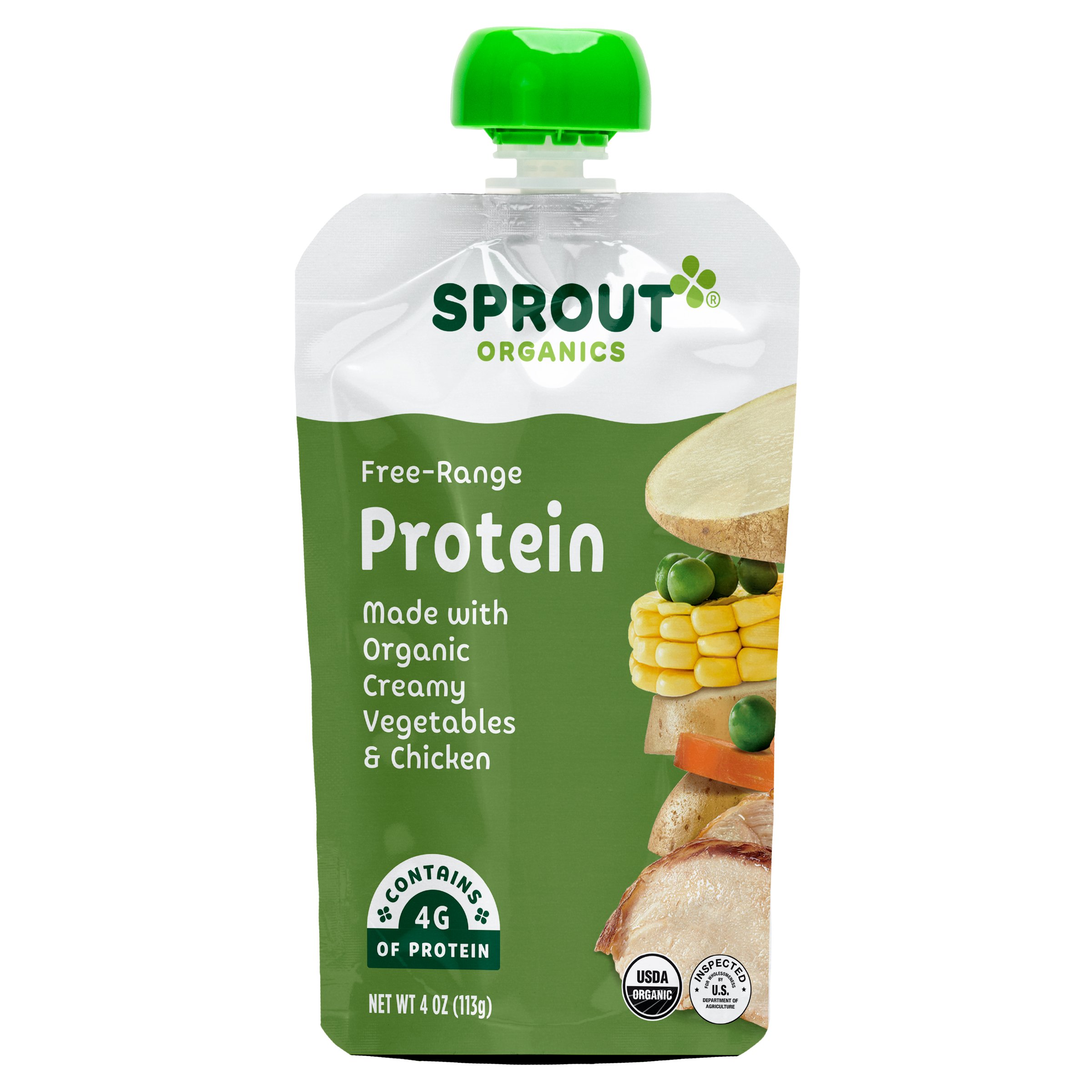 Sprout Organics Protein Pouch - Creamy Vegetables & Chicken - Shop Baby ...