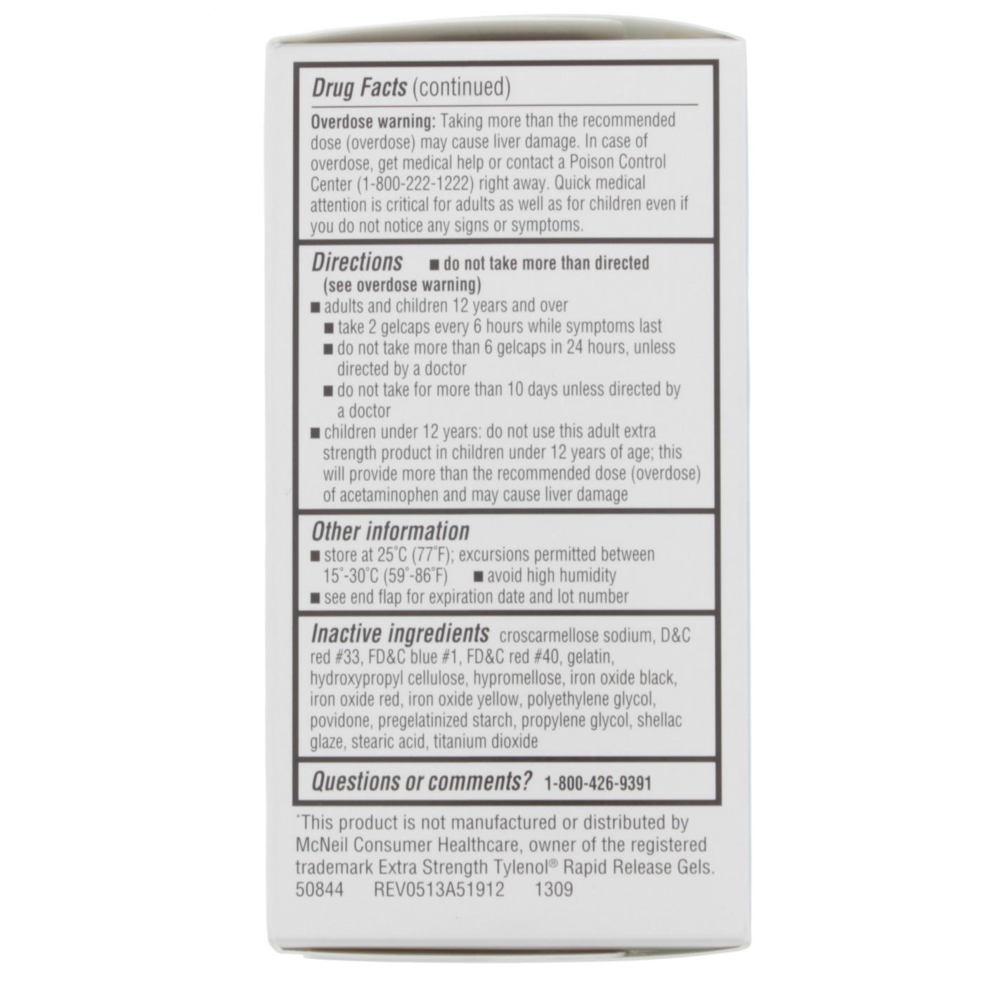 H-E-B Acetaminophen Fever & Pain Relief Gelcaps – 500 mg - Shop Pain ...