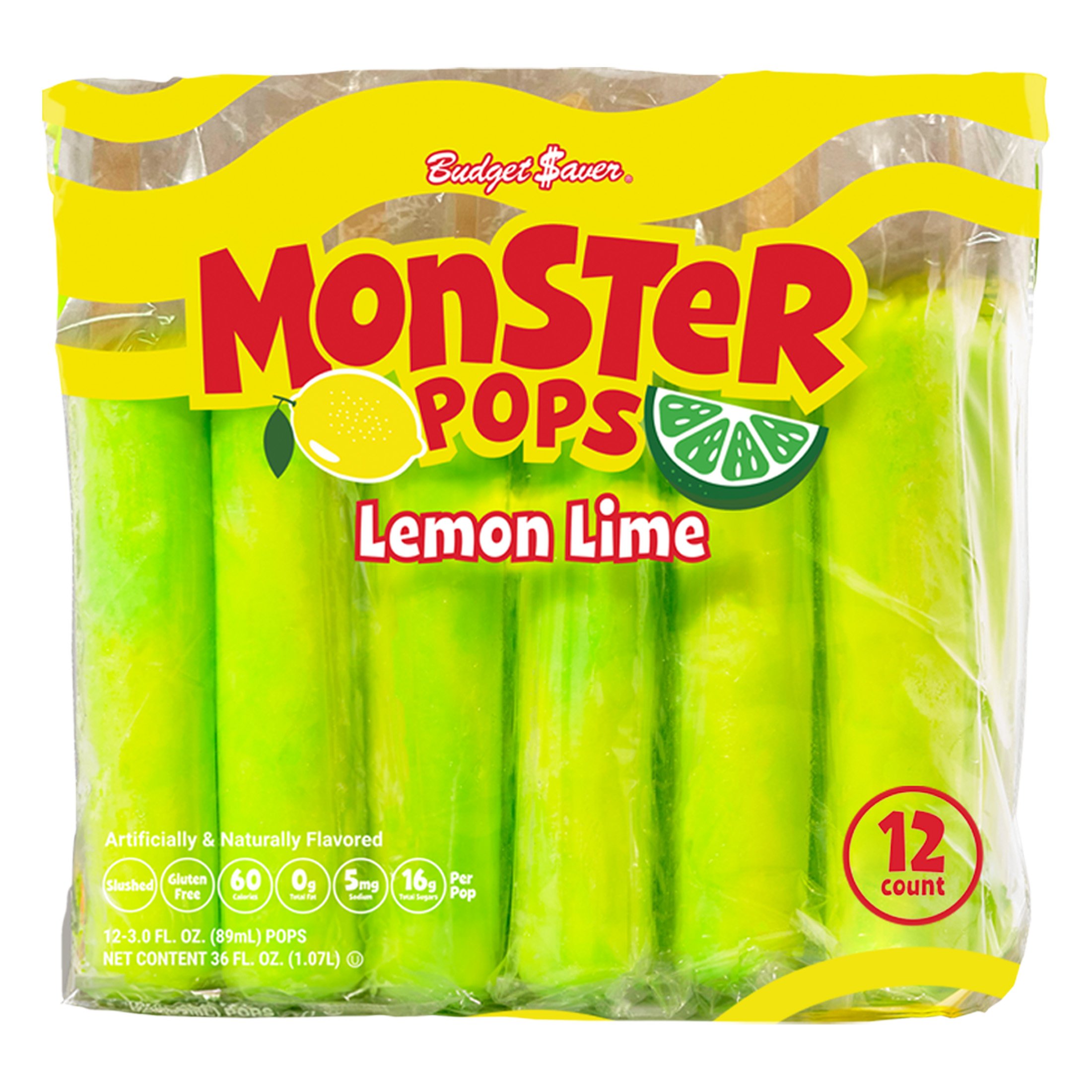 Budget Saver Lemon Lime Monster Pops - Shop Bars & pops at H-E-B