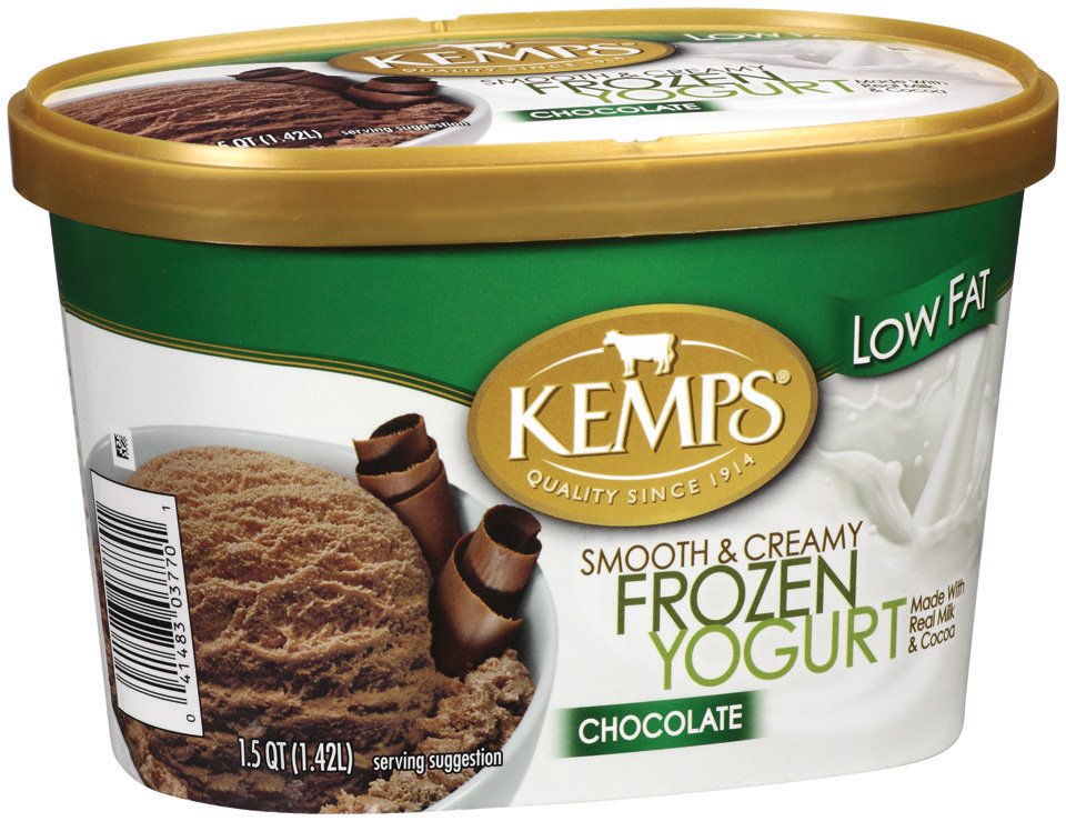 Kemps Chocolate Smooth And Creamy Low Fat Frozen Yogurt Shop Frozen