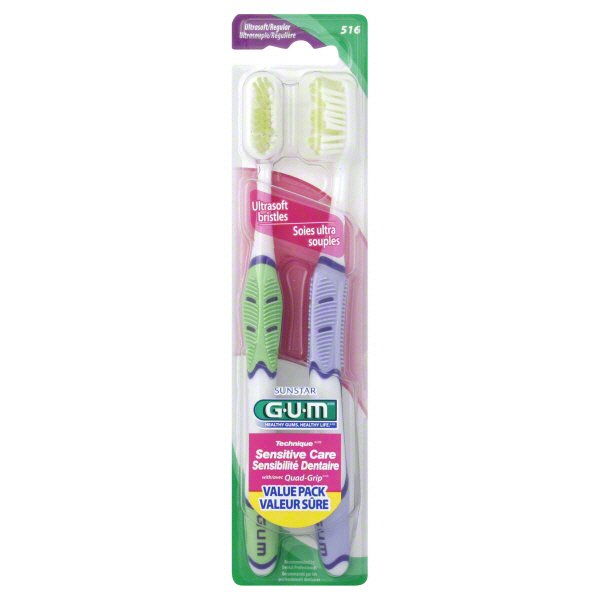 GUM Technique Sensitive Care Ultra Soft Toothbrushes Value Pack - Shop ...