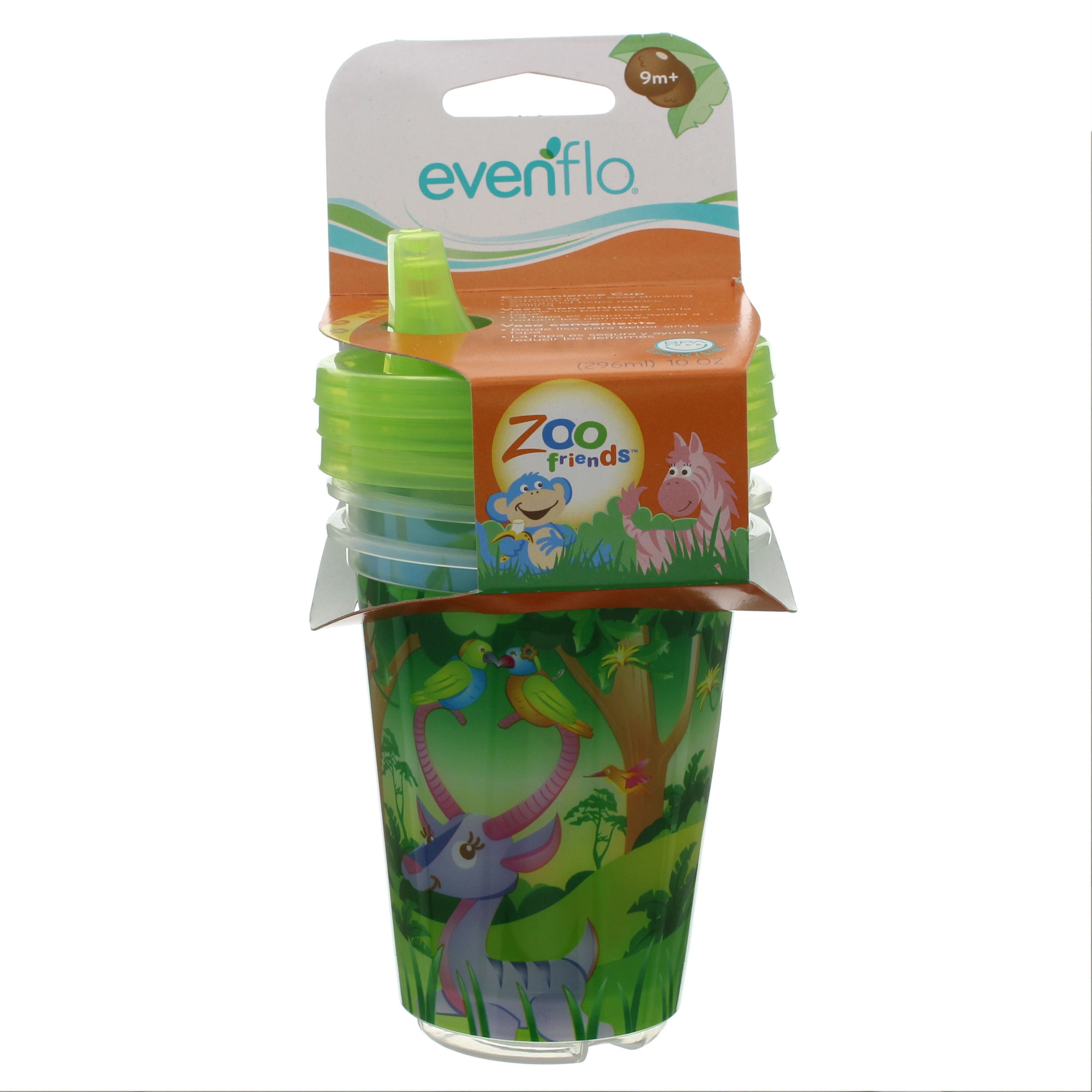 Evenflo Zoo Friends 10 OZ Sippy Cups, Assorted Colors - Shop Cups at H-E-B