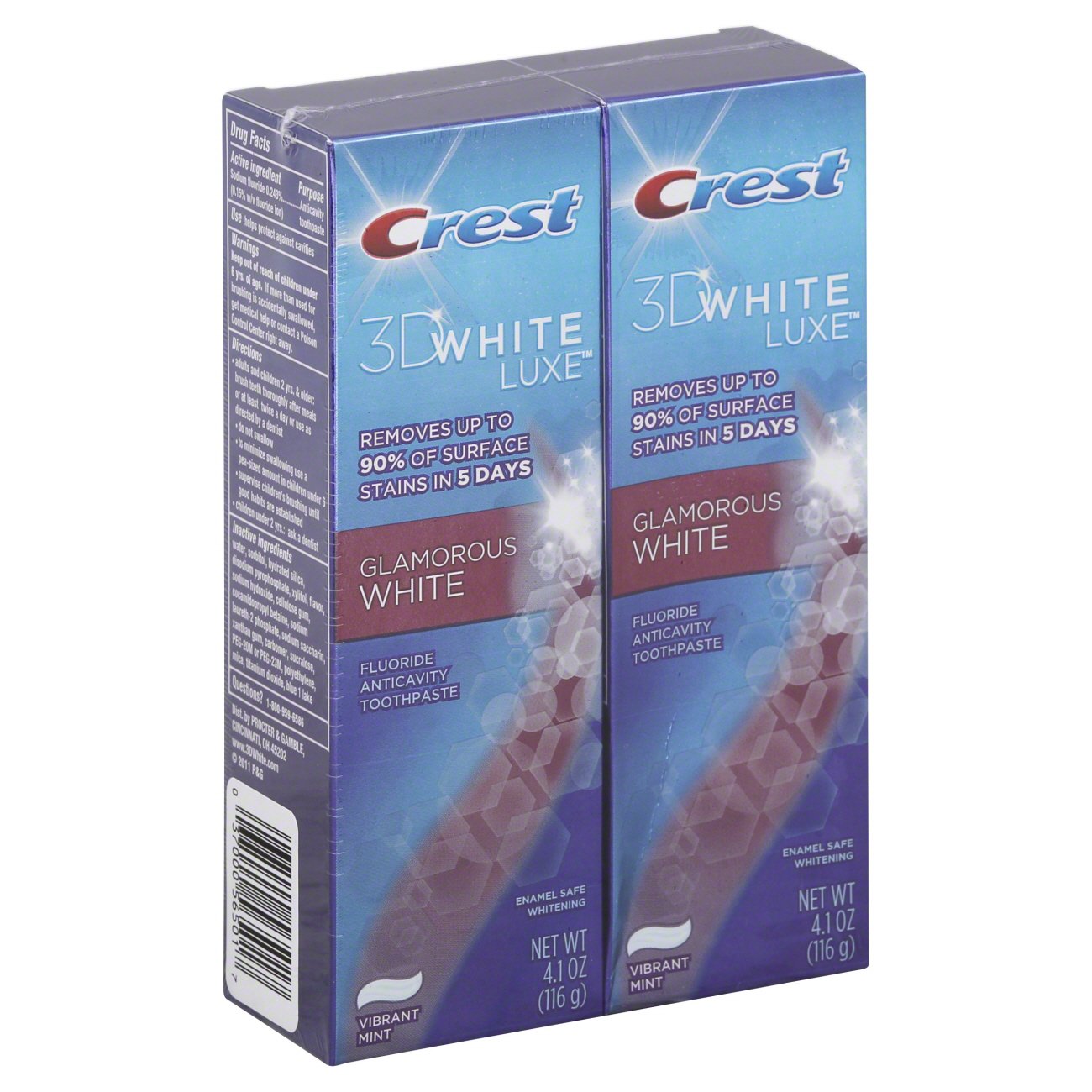 Crest 3D White Luxe Glamorous White Vibrant Mint Fluoride Anticavity ...
