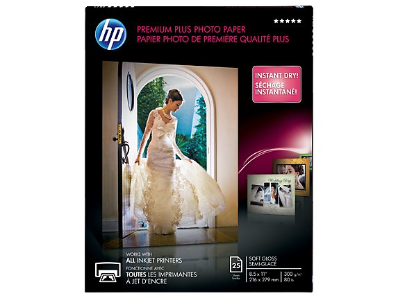 HP Premium Plus Soft-Gloss Photo Paper, 8.5" x 11" - Shop Copy paper at ...