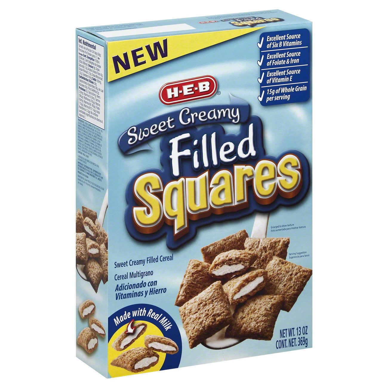 H-E-B Sweet Creamy Filled Squares - Shop Cereal at H-E-B