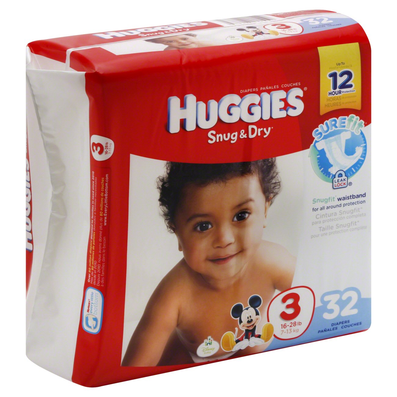 Huggies Snug & Dry Disney Mickey Mouse Jumbo Diapers Size 3 (16-28 LBS ...