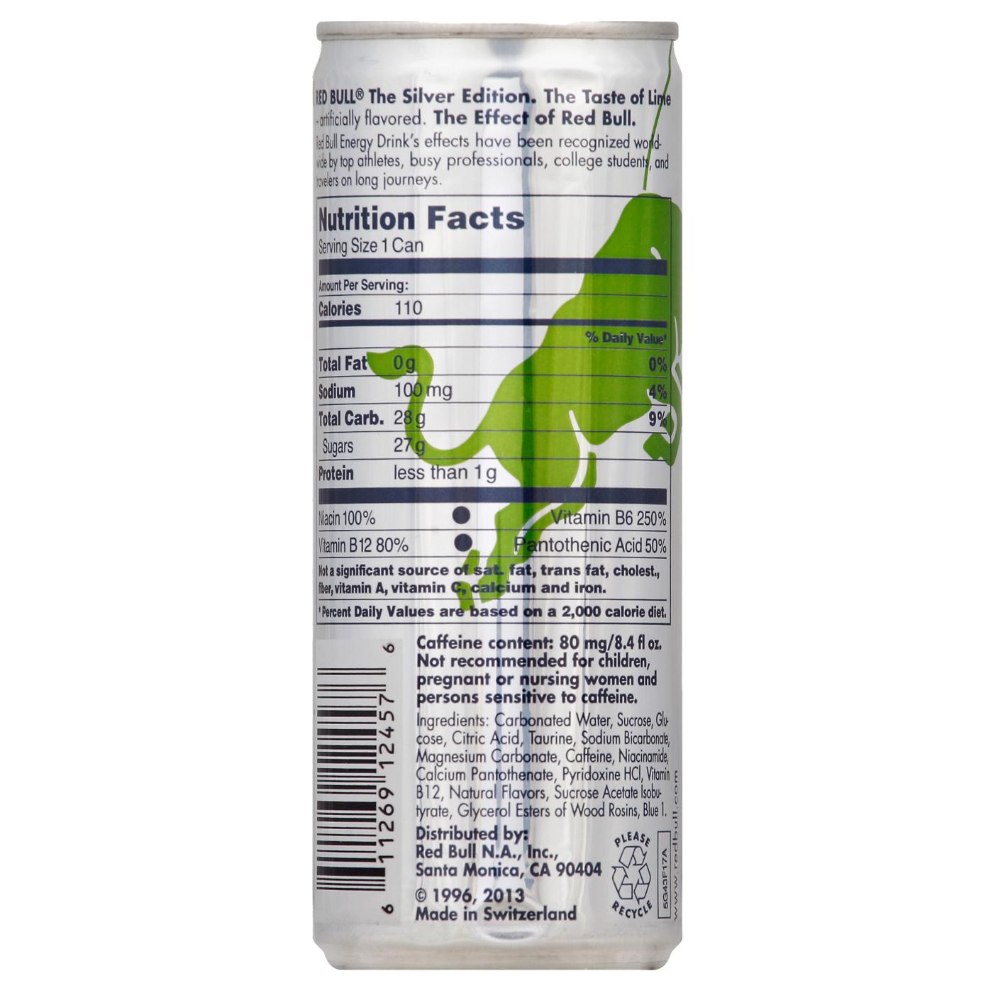 Red Bull Silver Edition Energy Drink - Lime - Shop Sports & energy ...