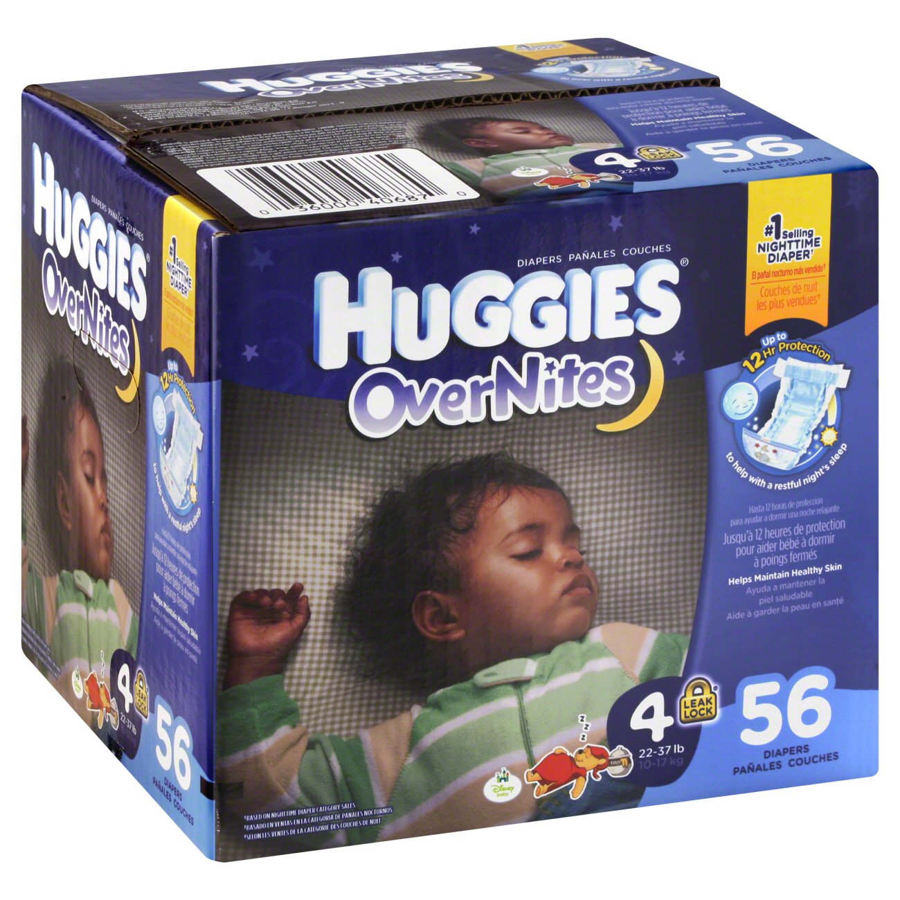 Huggies OverNites Disney Winnie The Pooh Big Pack Diapers Size 4 (22-37 ...