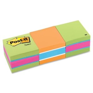 Post-it Notes Cube Assorted Bright - Shop Sticky notes & index cards at ...